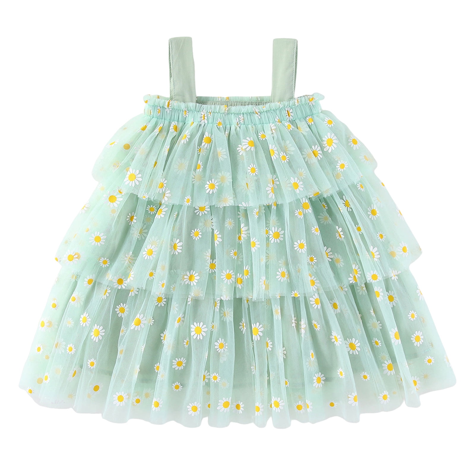 Caqnni Girls Sleeveless Tulle Casual Sundress for School Party,Birthday ...