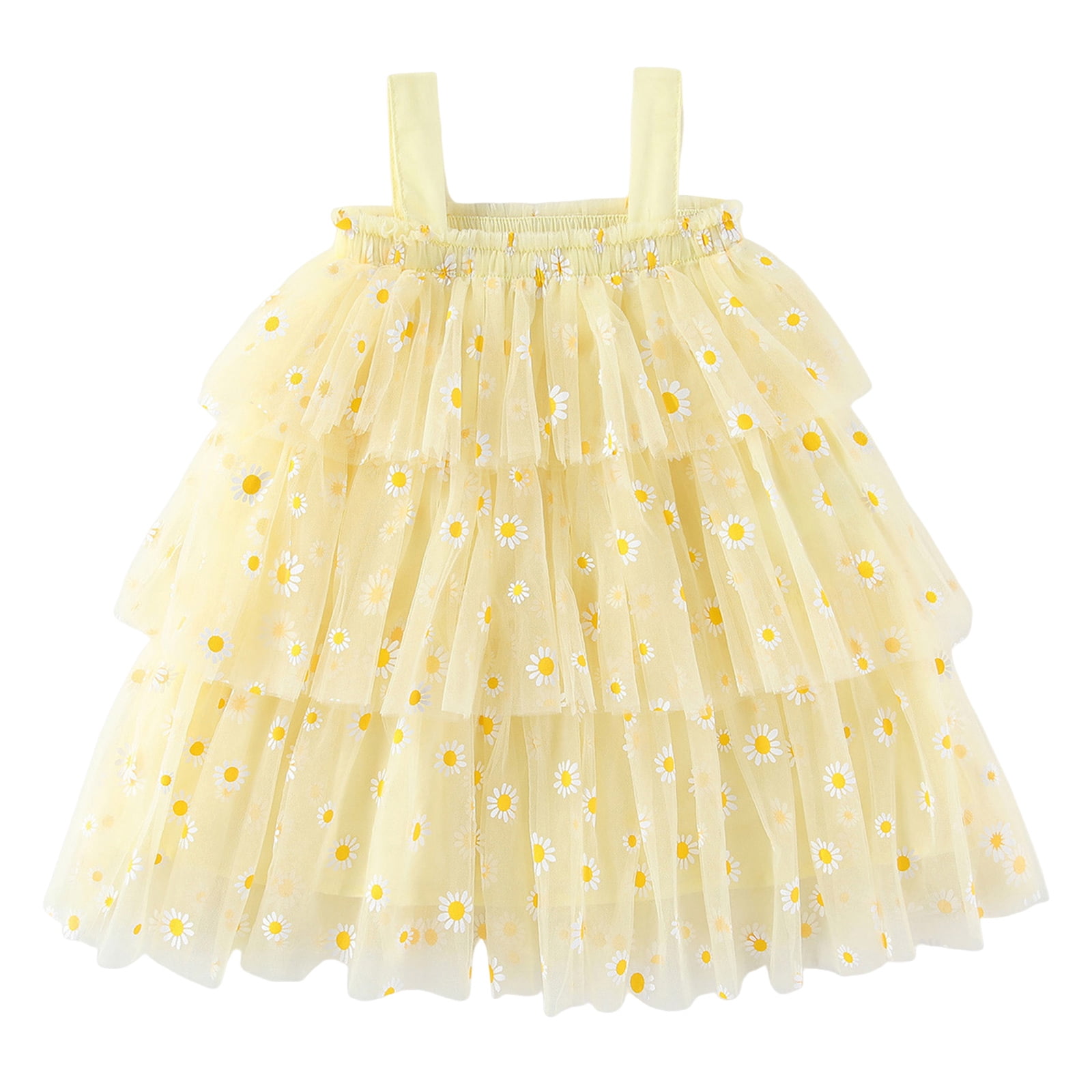 Caqnni Girls Sleeveless Tulle Casual Sundress for School Party,Birthday ...