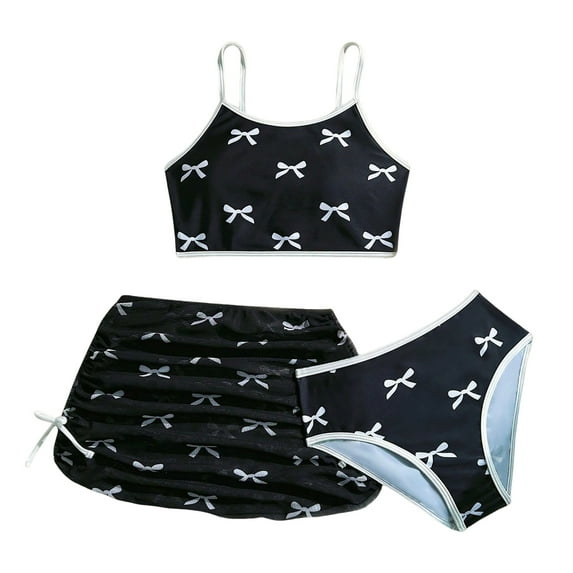 Caqnni Girls Swimsuit 2 Piece Bathing Suits Bikini Tankini Set Beach ...