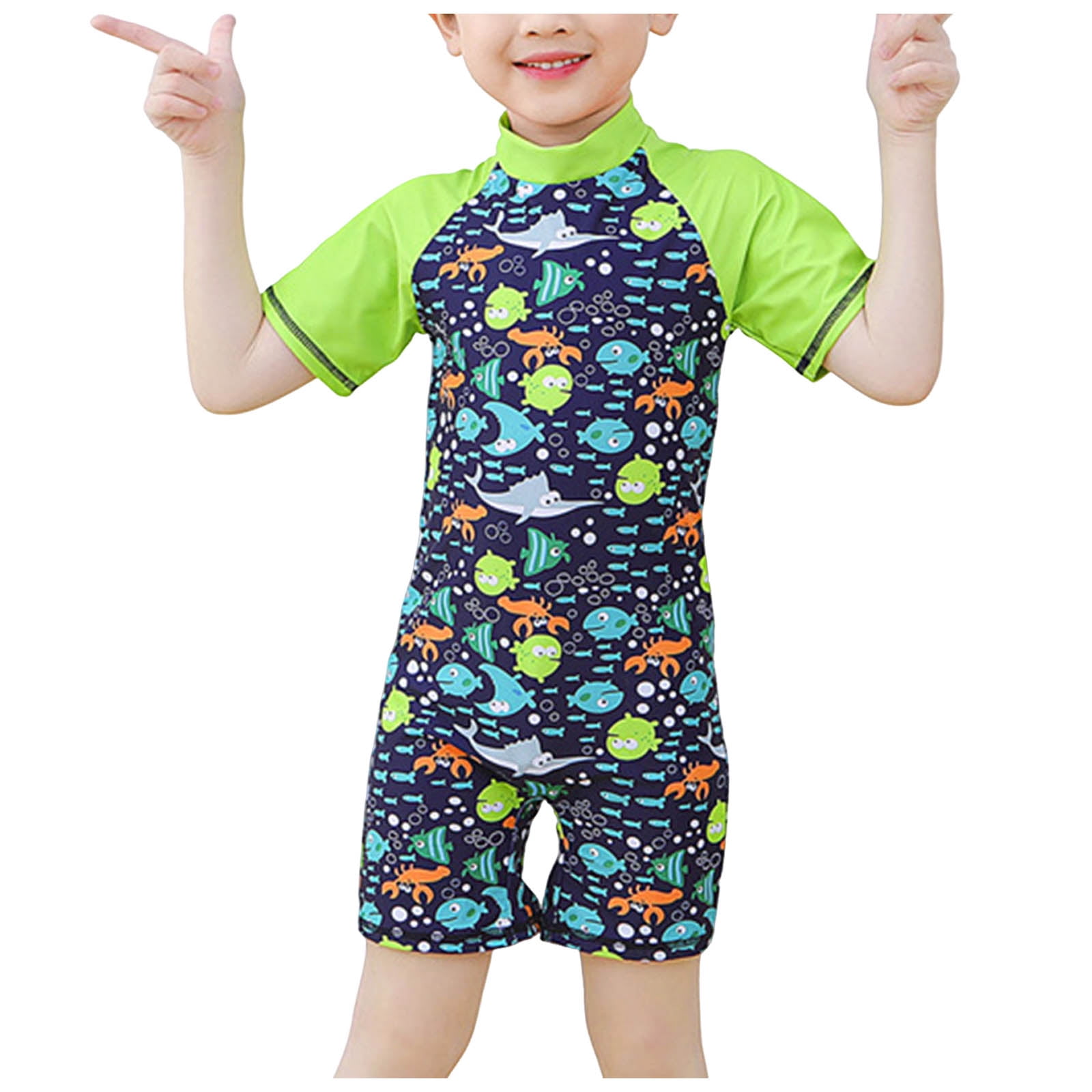 Caqnni Girls Swimsuit 2 Piece Color Block Teen Bathing Suit Girl's ...