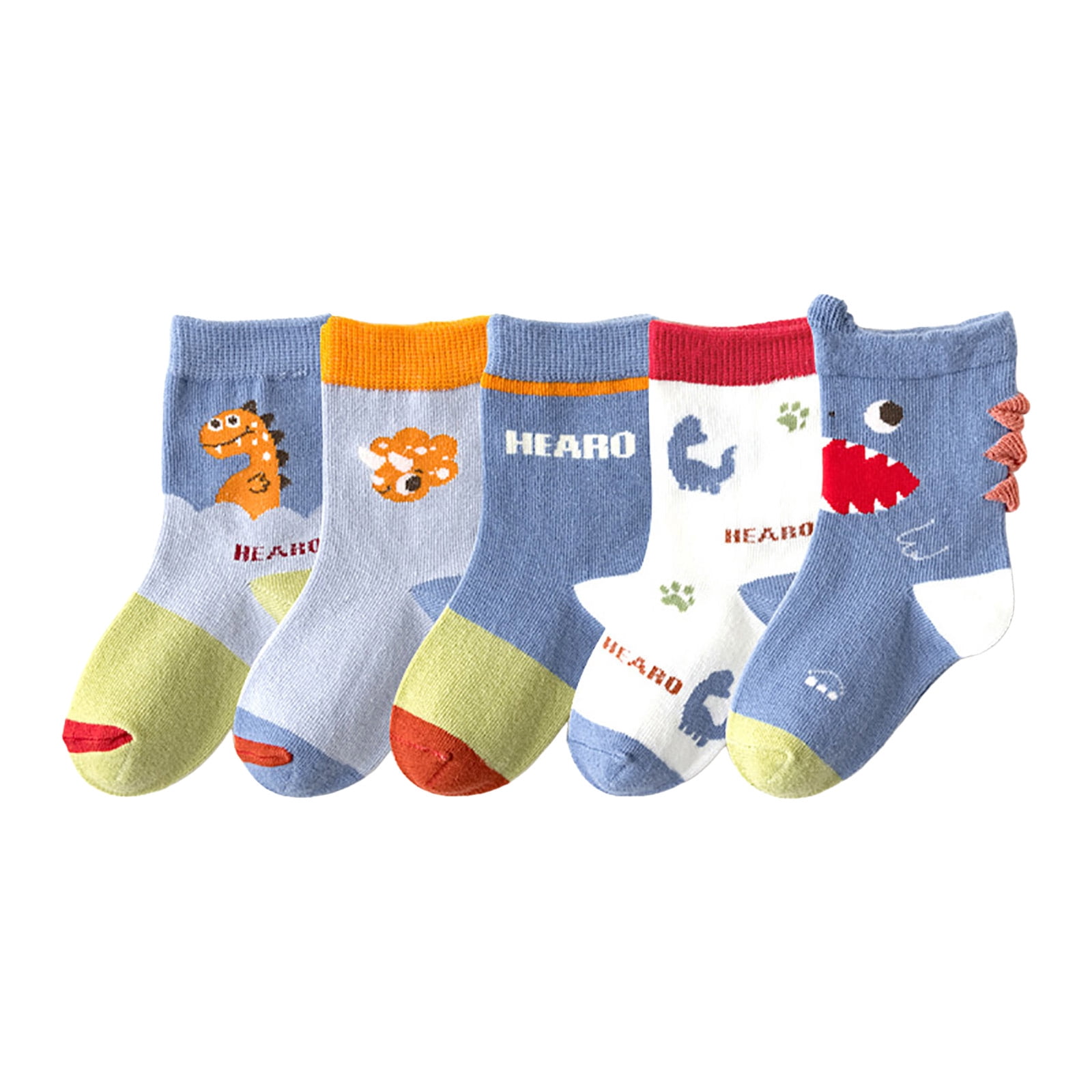 Caqnni Grip Crew Socks with Non Slip/Anti Skid Soles for Baby Toddlers ...