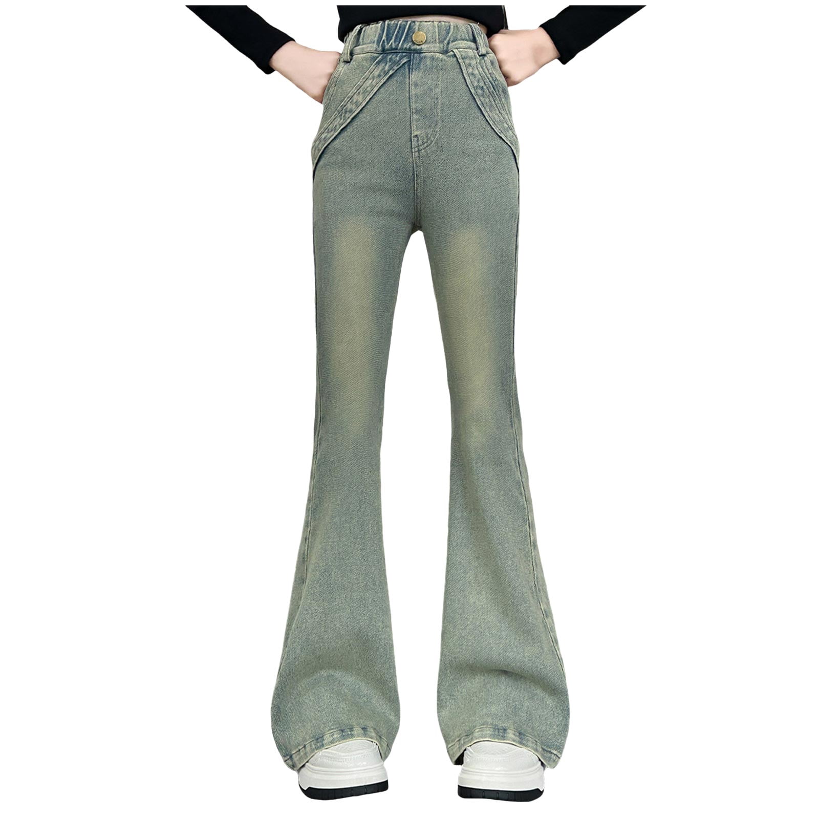 Caqnni Little Toddler Girls Cargo Pants Long Cargo Pants Baggy Plus ...