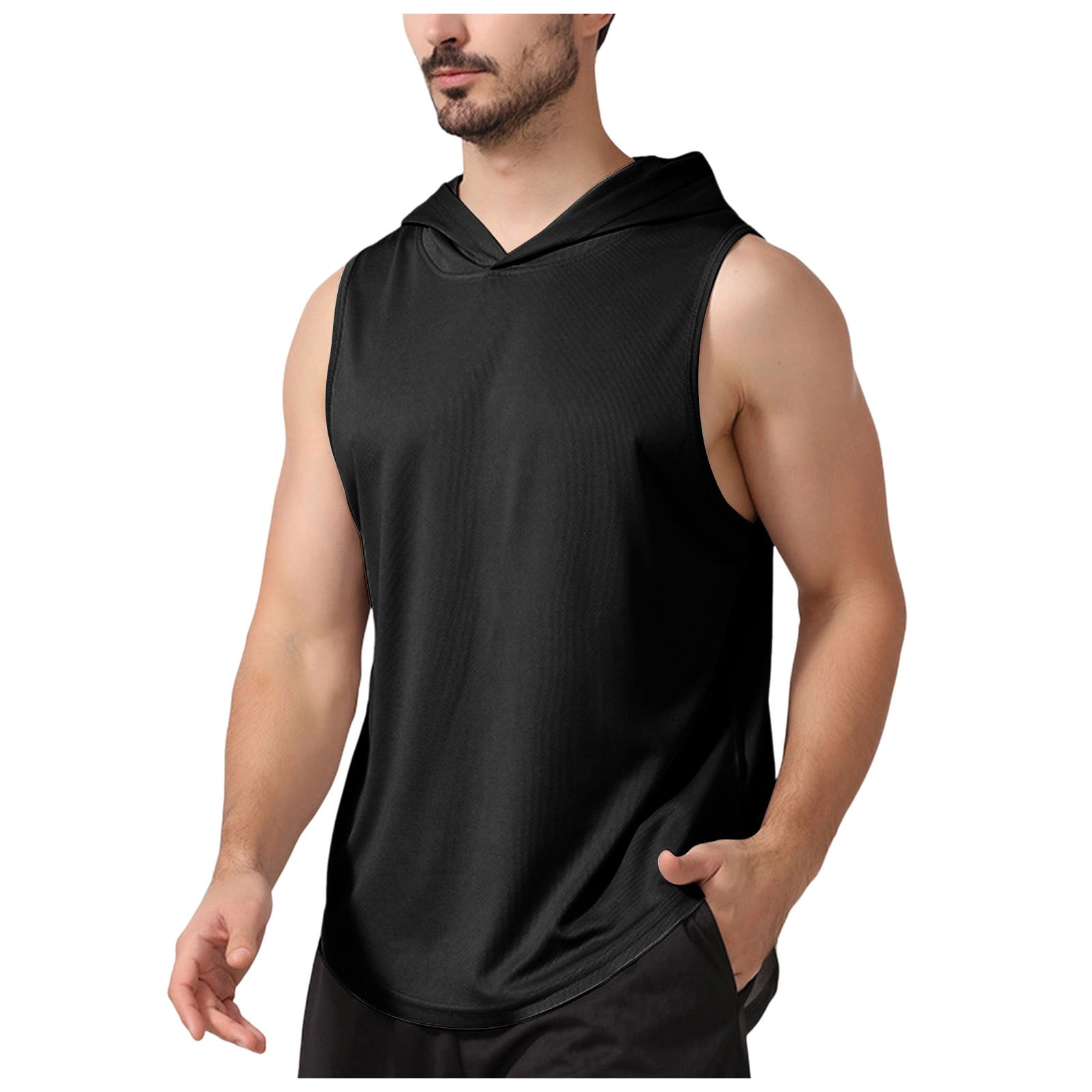 Caqnni Men's Gym Tank Tops Workout Muscle Tee Sleeveless Fitness ...