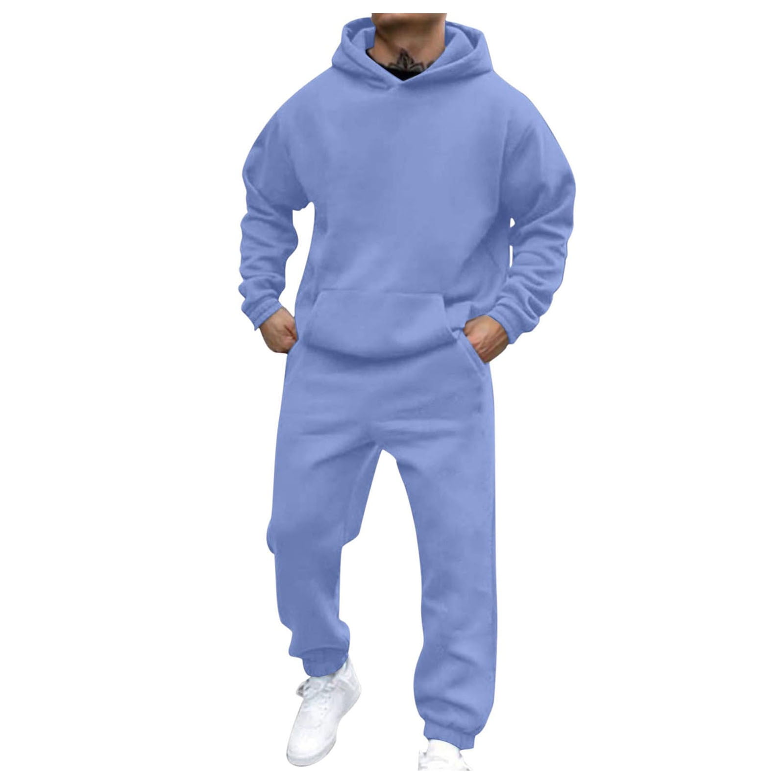 Caqnni Men's Tracksuit Casual Long Sleeve Athletic Outfit Sweatsuit 2 ...