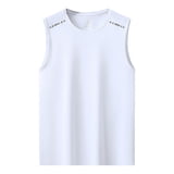 Caqnni Men's Workout Sleeveless Shirts Quick Dry Muscle Swim Shirt Gym ...