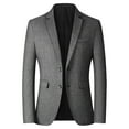 Caqnni Mens Blazer Casual Sport Coat Two Buttons Lightweight Business ...