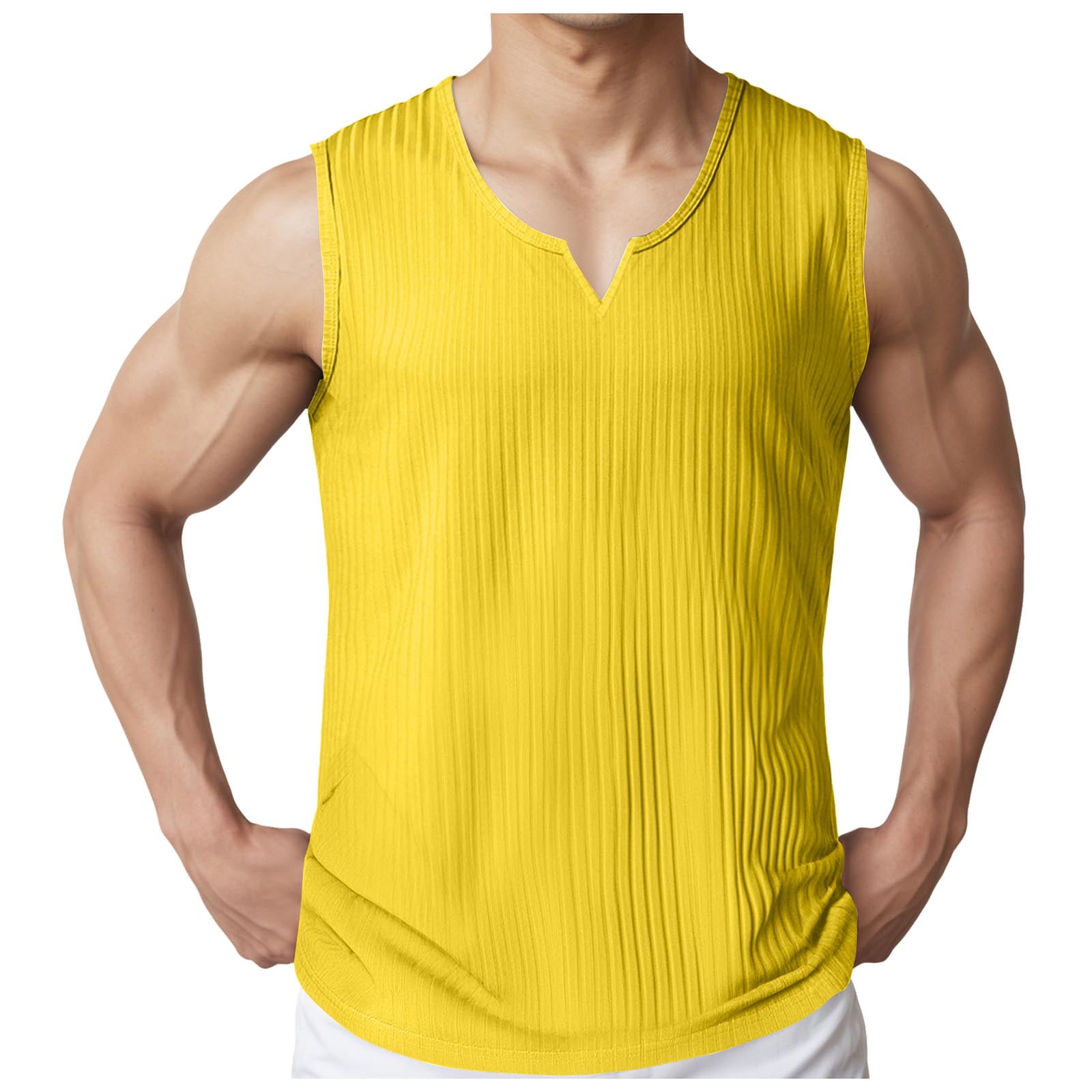 Caqnni Mens Comfort Active Sleeveless Casual Tank Top Muscle Shirts for ...