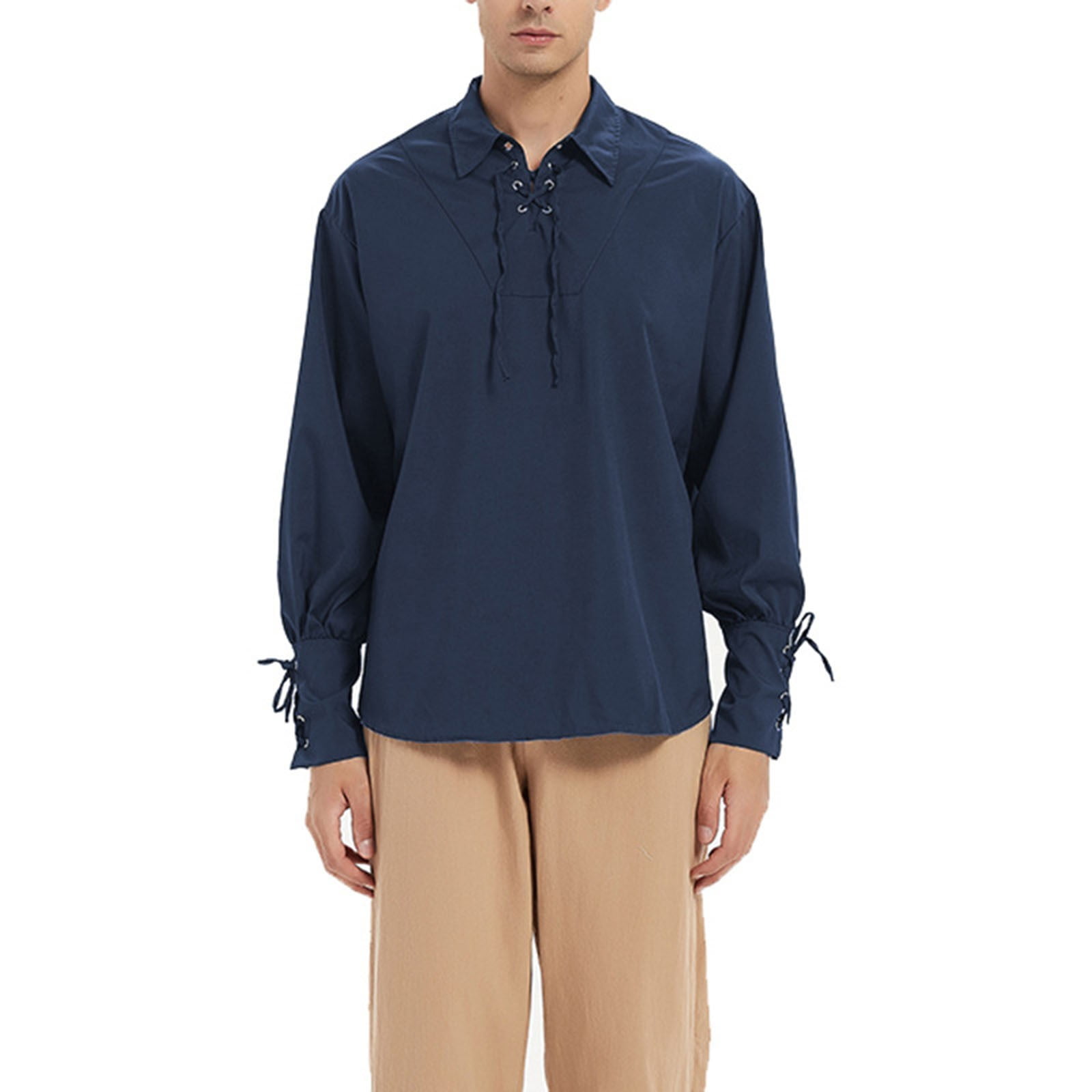 Caqnni Mens Shirt Renaissance Men Top 2024 Drama Stage Blouses Tops ...