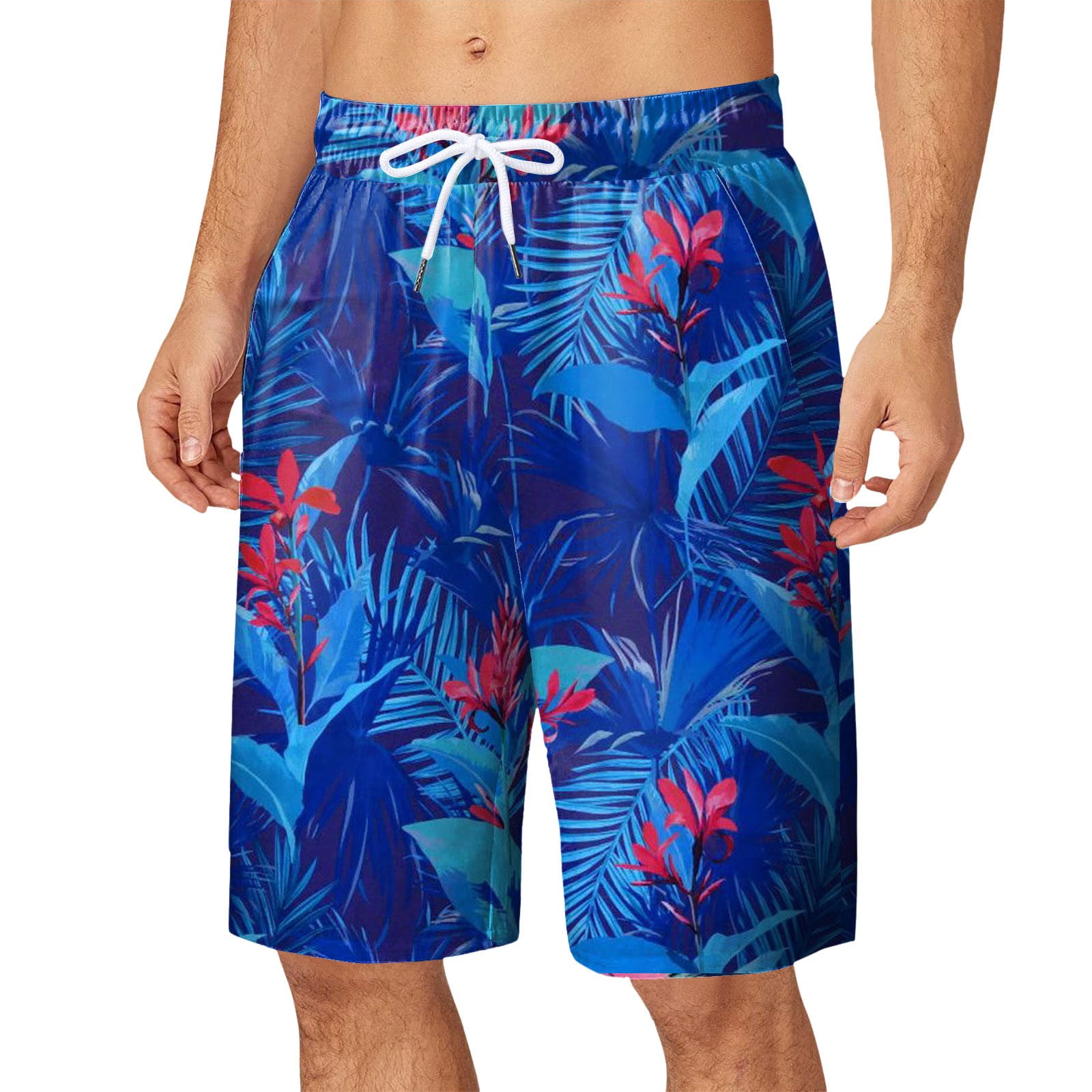 Caqnni Mens Swim Trunks Long, Quick Dry Mens Boardshorts, Mens Bathing ...