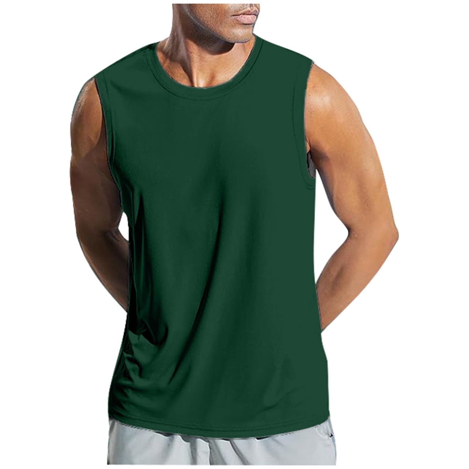 Caqnni Mens Tank Tops Big and Tall, Men's Workout Tank Top Sleeveless ...