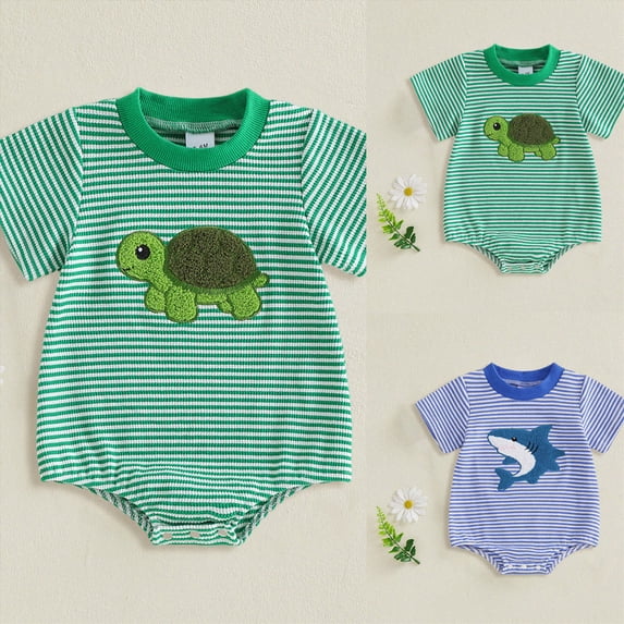 Caqnni Preemie 12-18 Months One-Piece Baby Boys Girls Summer Bodysuits ...