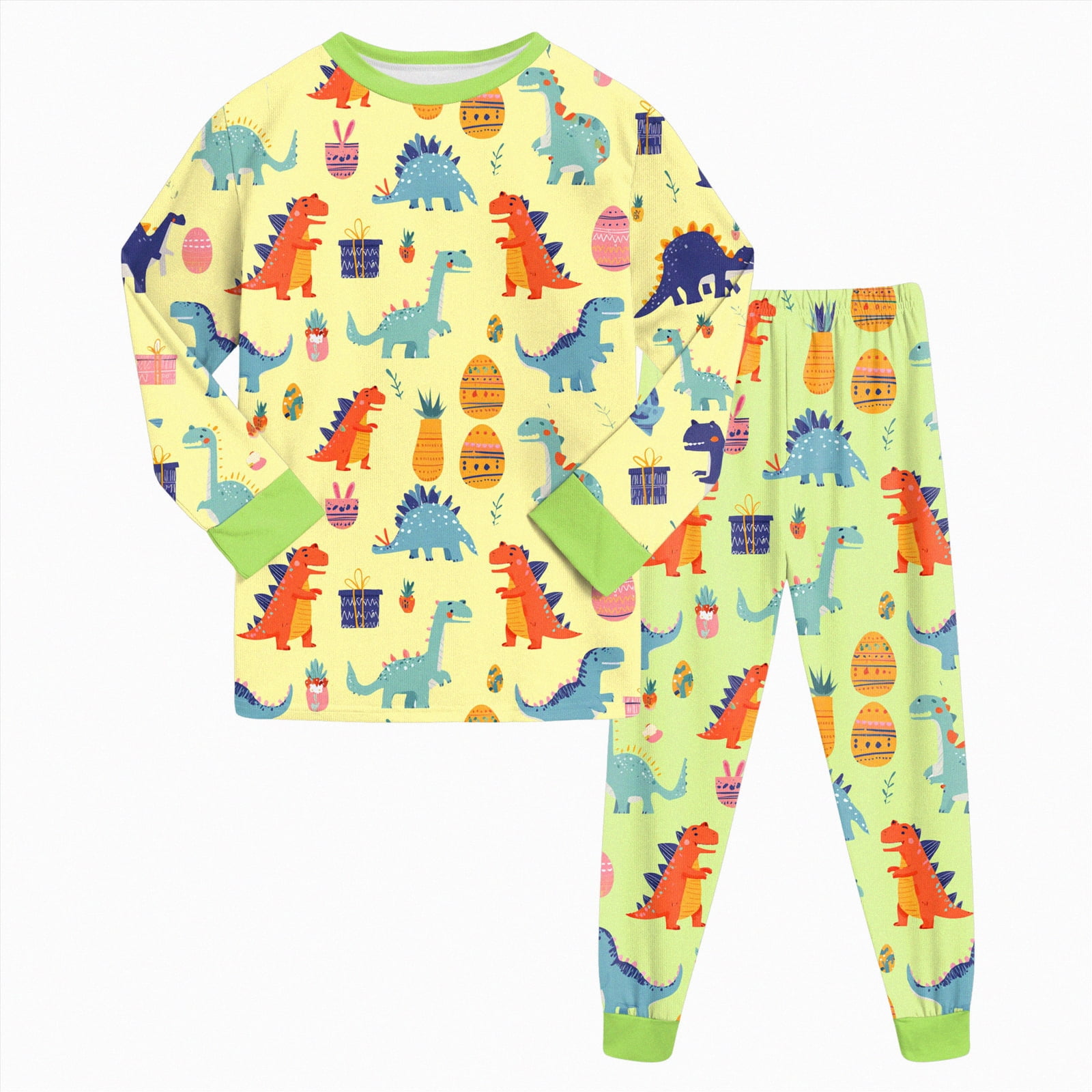 Caqnni Super Soft Kids 2 Piece Set Long Sleeve Crewneck & Elastic Waist ...