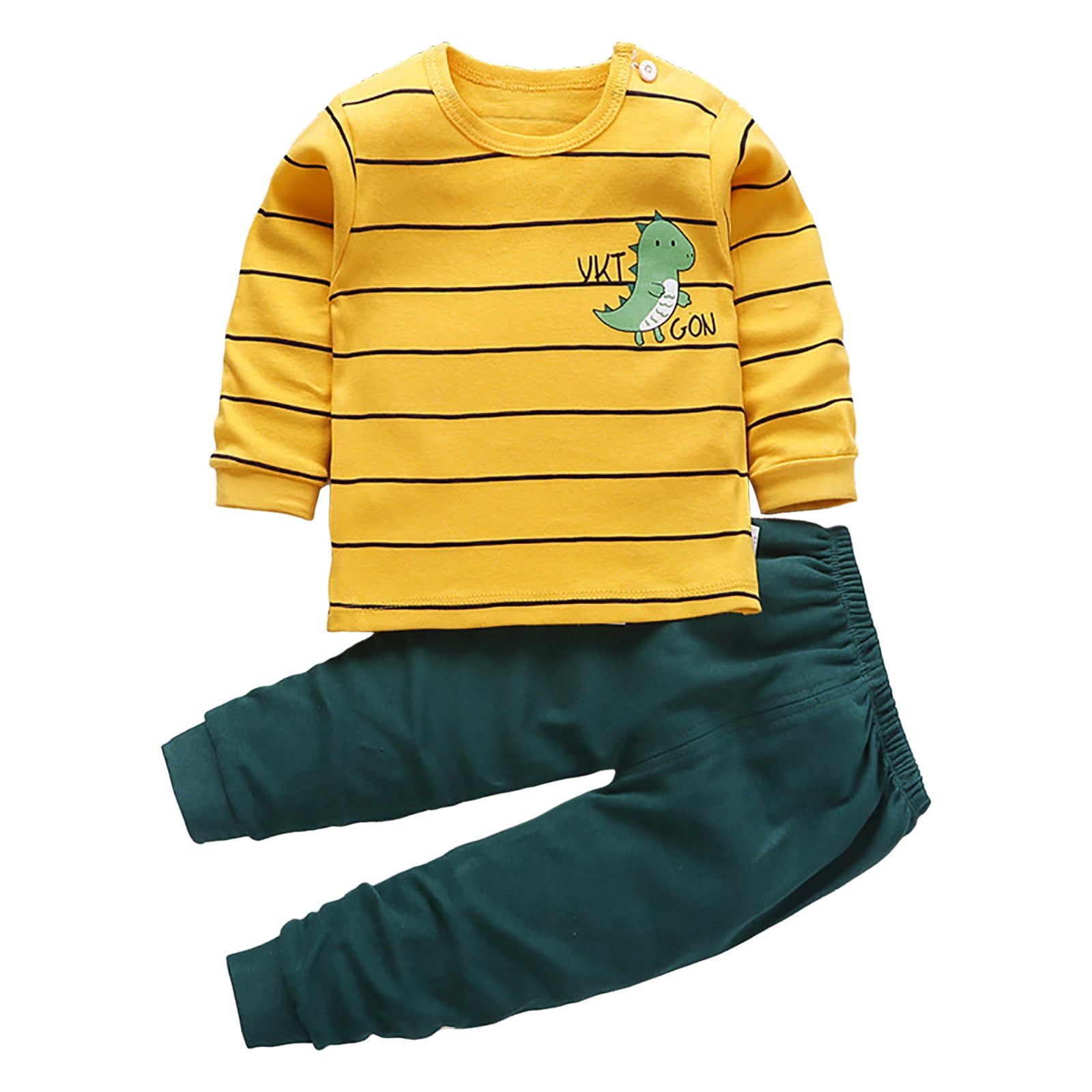 Caqnni Toddler Baby Boy Fall Winter Outfits Contrast Color Sweatshirt ...