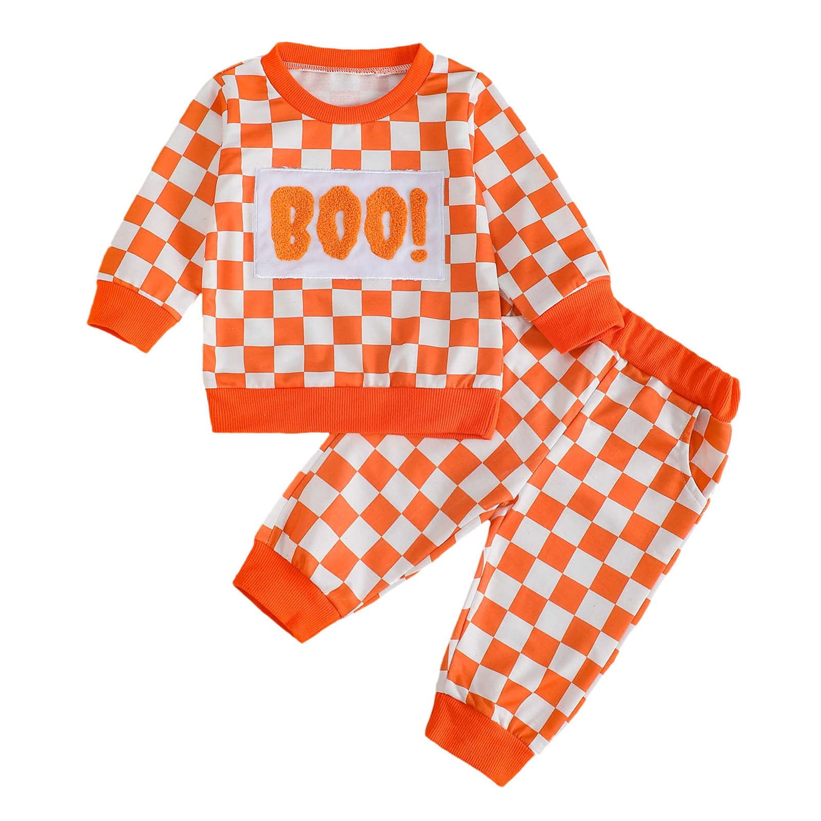 Caqnni Toddler Baby Girl Clothes Set Contrast Long Sleeve Crewneck ...