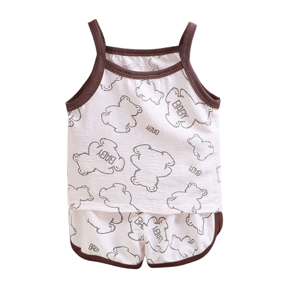 Caqnni Toddler Baby Girl Summer Clothes Cute Cotton Linen Outfits Bow ...