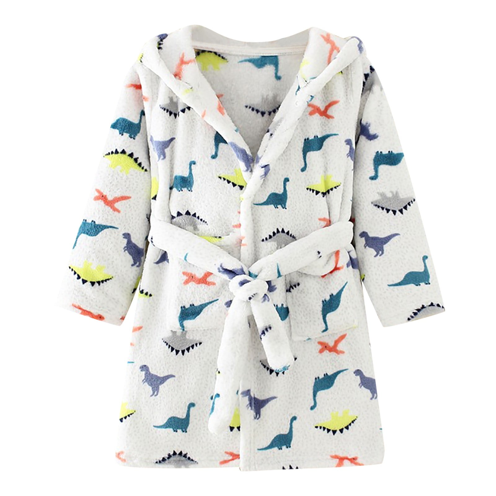 Caqnni Toddler Baby Girls Boys Hooded Bathrobe Cartoon Childrens ...