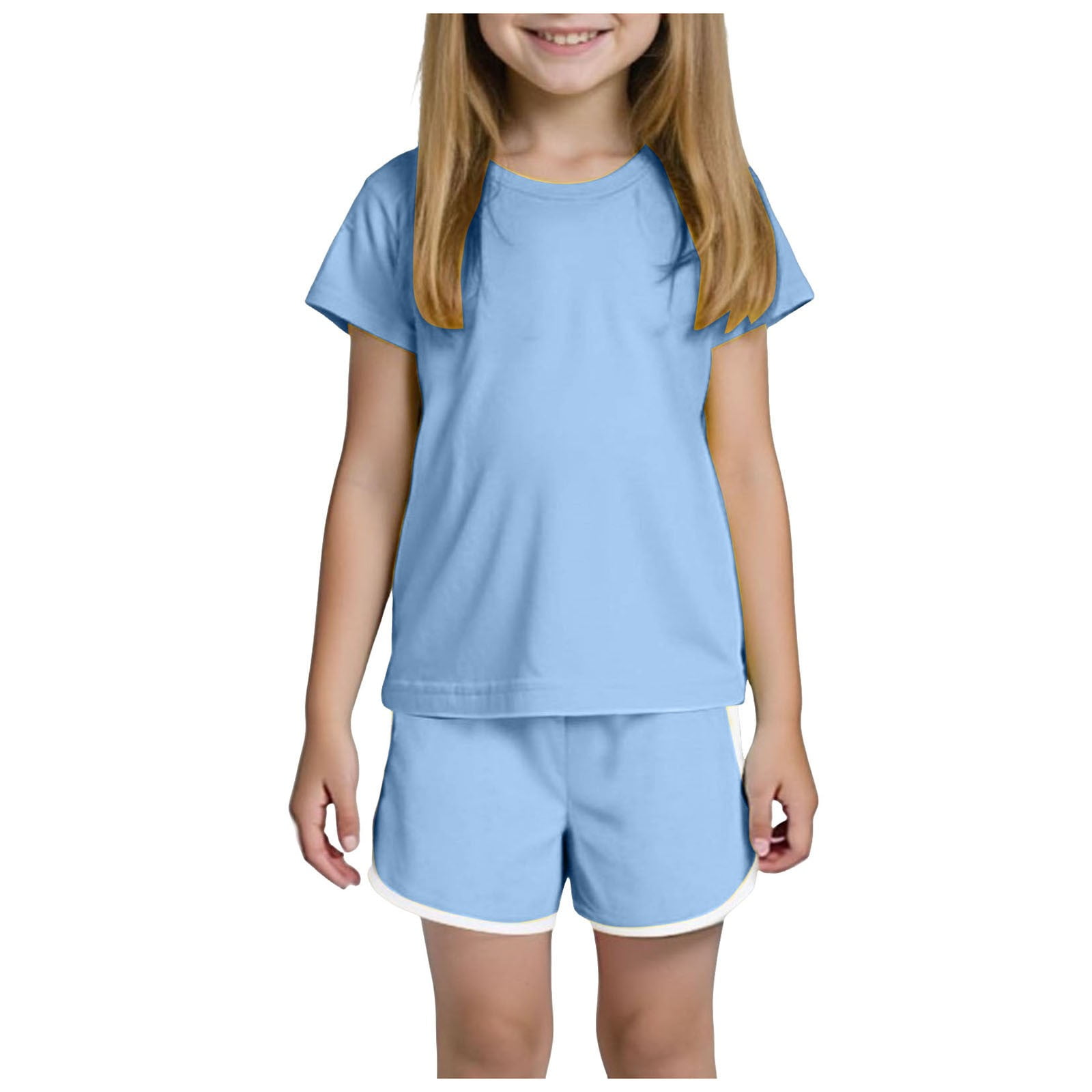 Caqnni Toddler Baby Girls Denim Shorts Outfits Sleeveless T-Shirt Tops ...