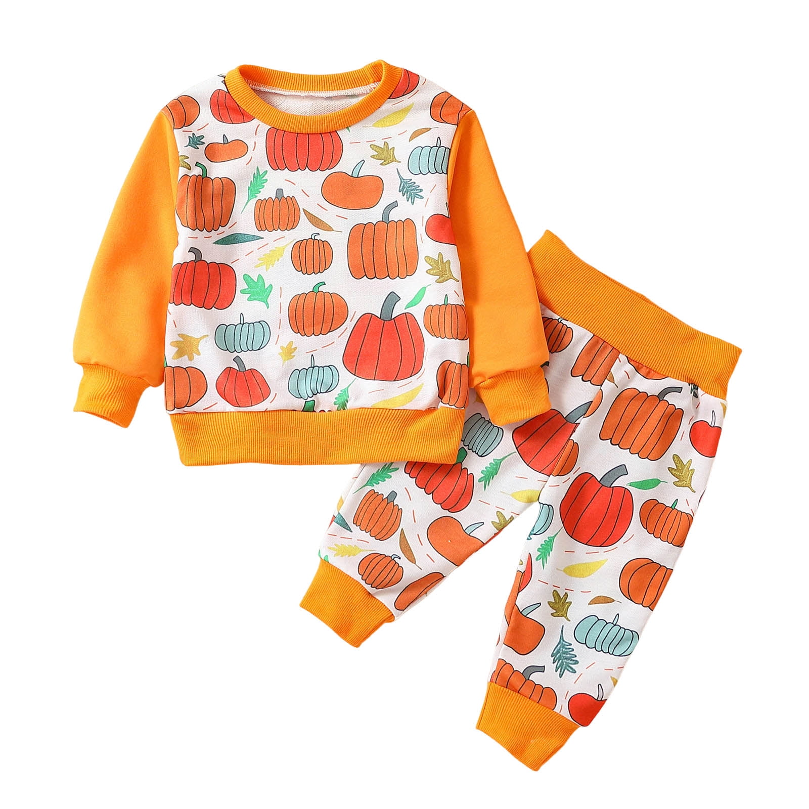 Caqnni Toddler Boy Girl Halloween Outfit Embroidery Boo Crewneck ...