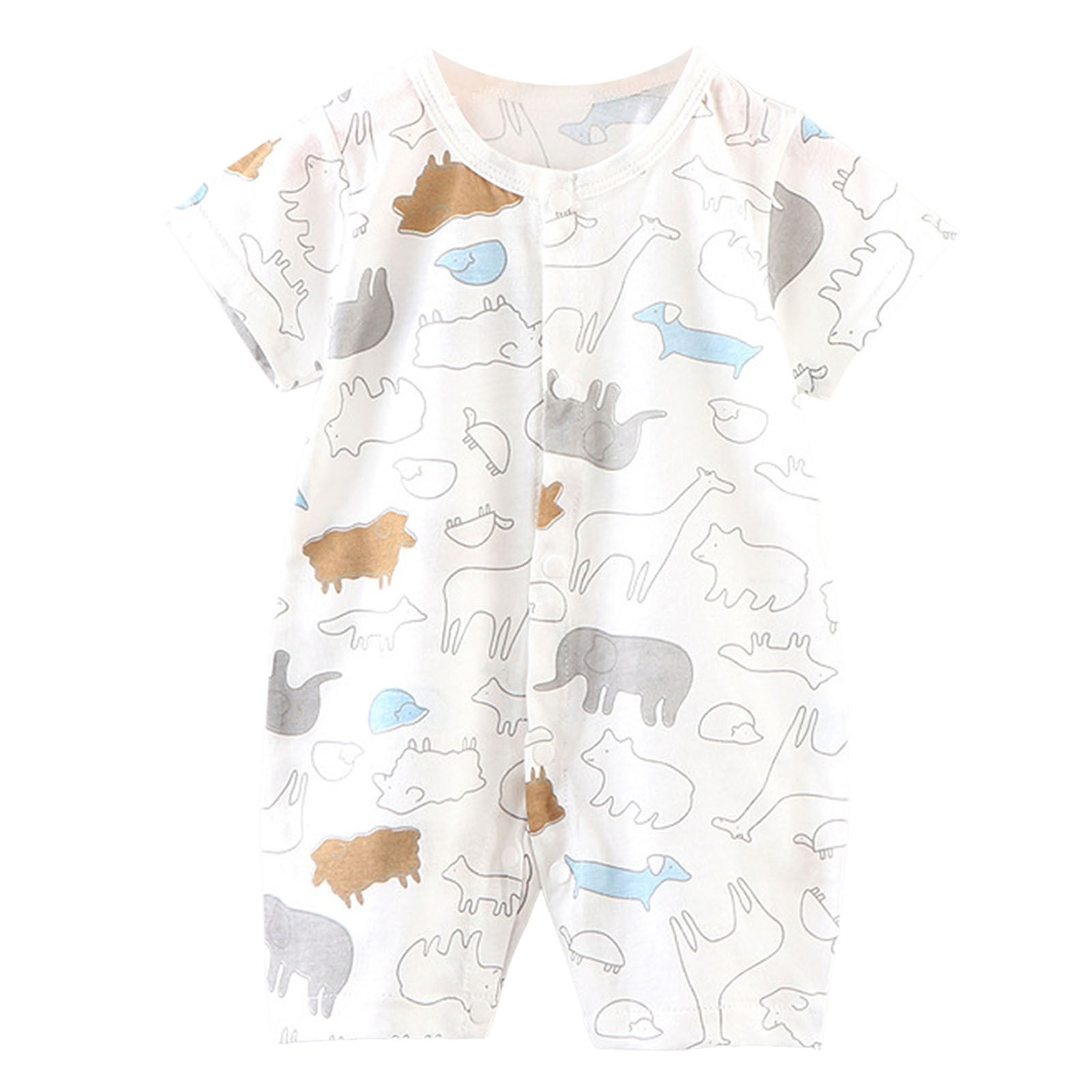 Caqnni Toddler Boys Girls Summer Romper One Piece Bodysuit 18-24 Months ...