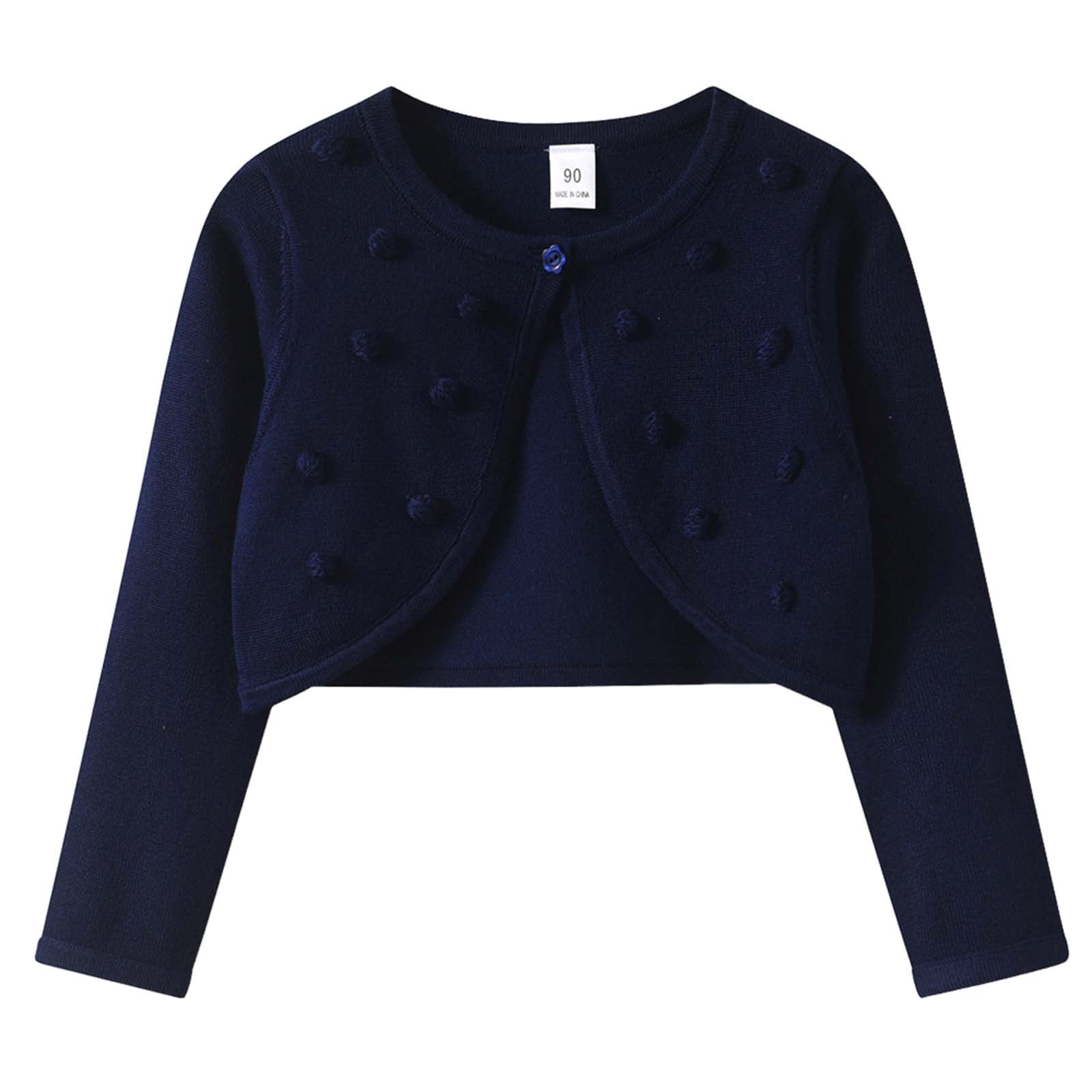 Caqnni Toddler Girl Sweaters Cable Knit Long Sleeve Crewneck Cardigans ...