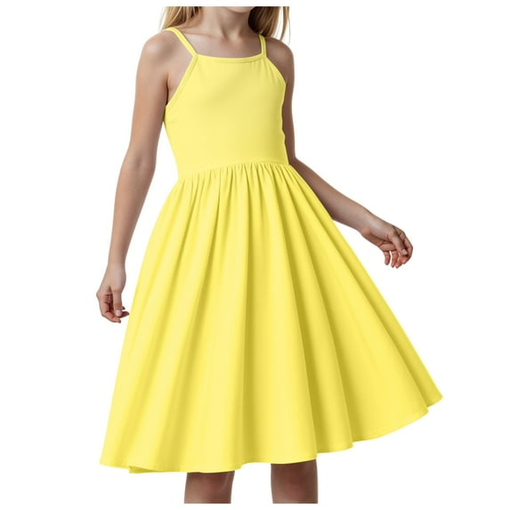 Caqnni Toddler Girls Rainbow Cotton Tulle Dress Summer Princess Party ...