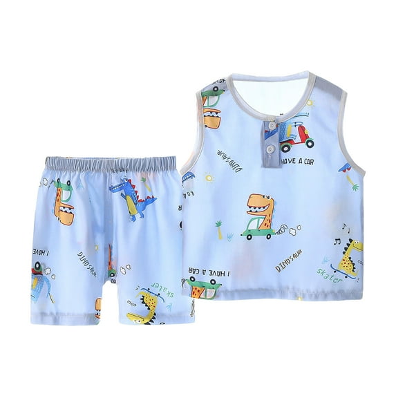 Caqnni Toddler Kid Girl Clothes Heart Print Short Sleeves Top + Shorts ...