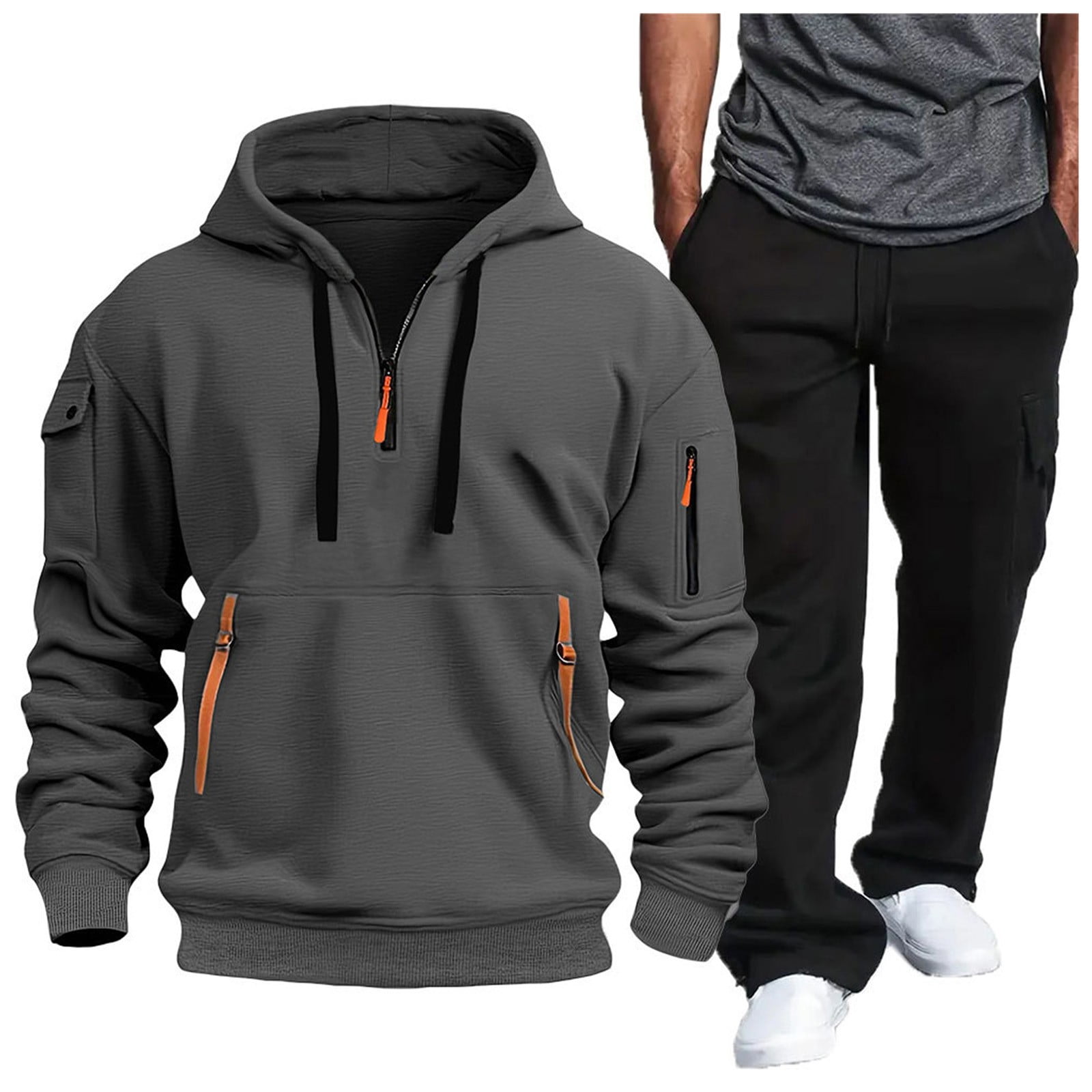 Caqnni Tracksuit Men Men's 2 Piece Tracksuits Outfits-Long Sleeve ...