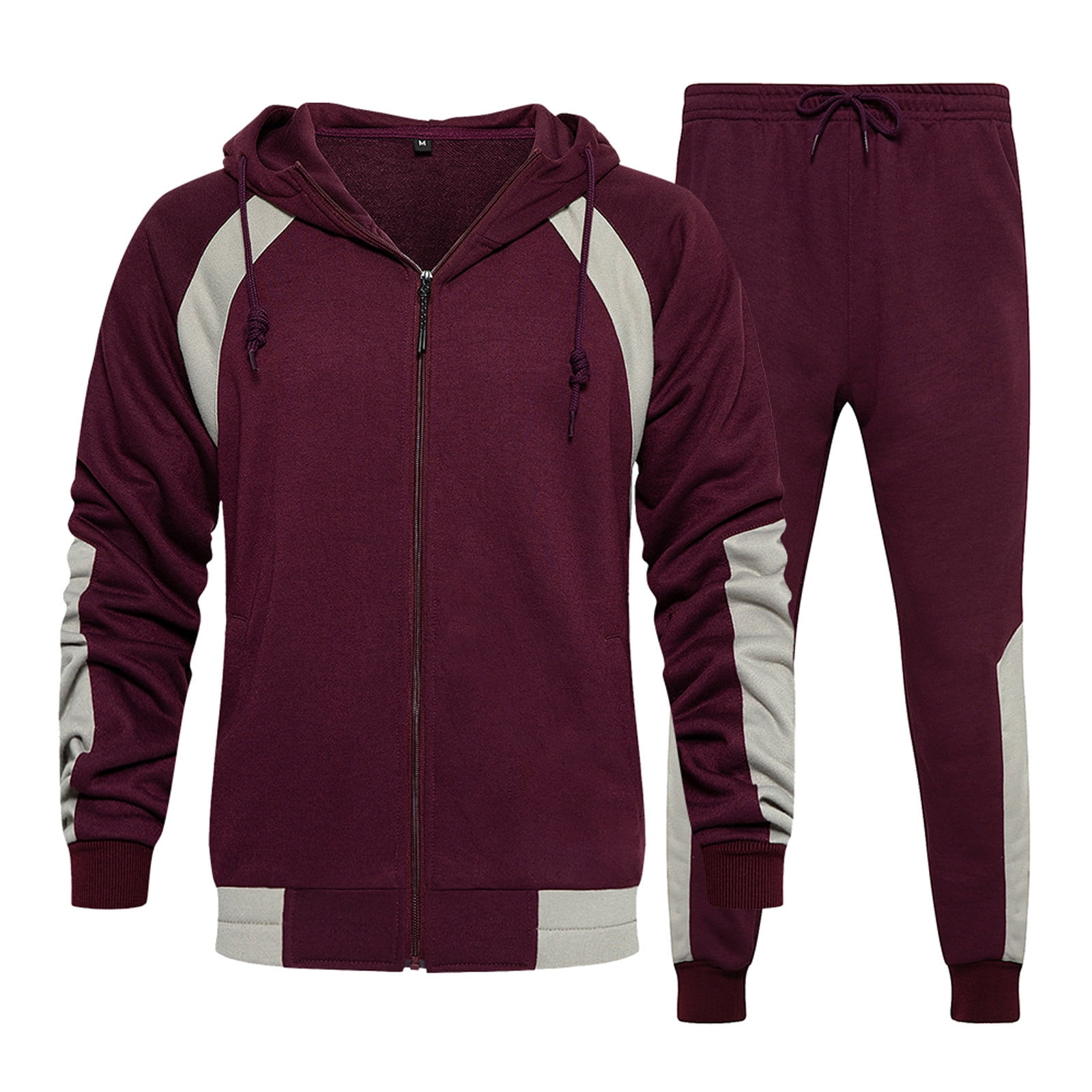 Caqnni Tracksuit Mens, Casual Long Sleeve Running Sweatsuit Sets ...