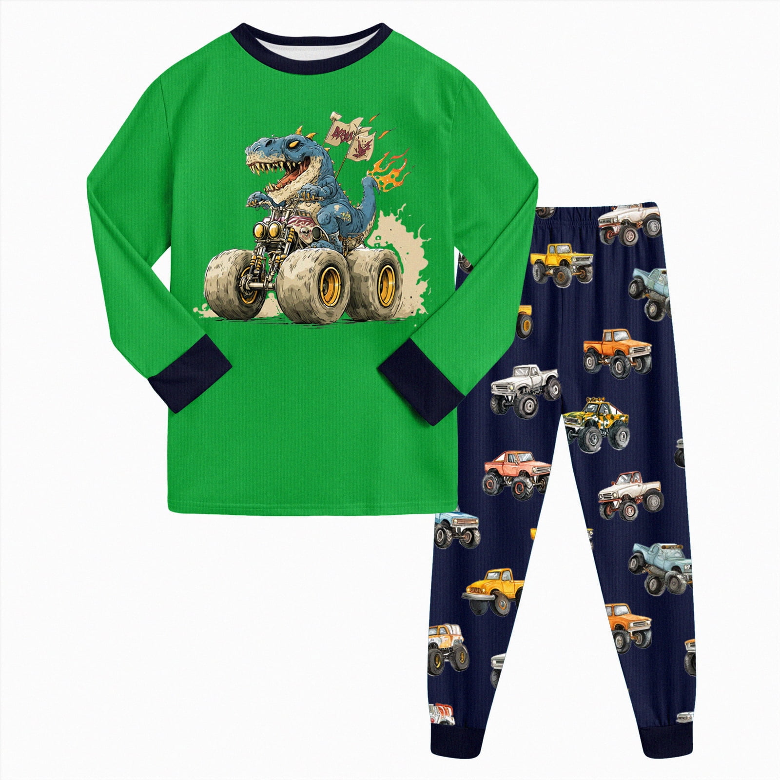 Caqnni Unisex Child's Basic Set Long Sleeve Crewneck & Elastic Band ...