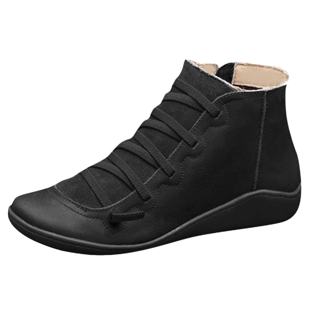 Caqnni Women's Chelsea Ankle Boots Fashion Low Heel Lug Sole Platform ...