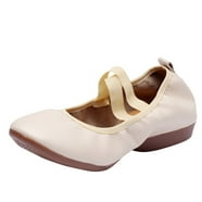 Bocca Girl's Golden Pu Ballet Flat Ankle Strap Ballerina Flat Shoes ...