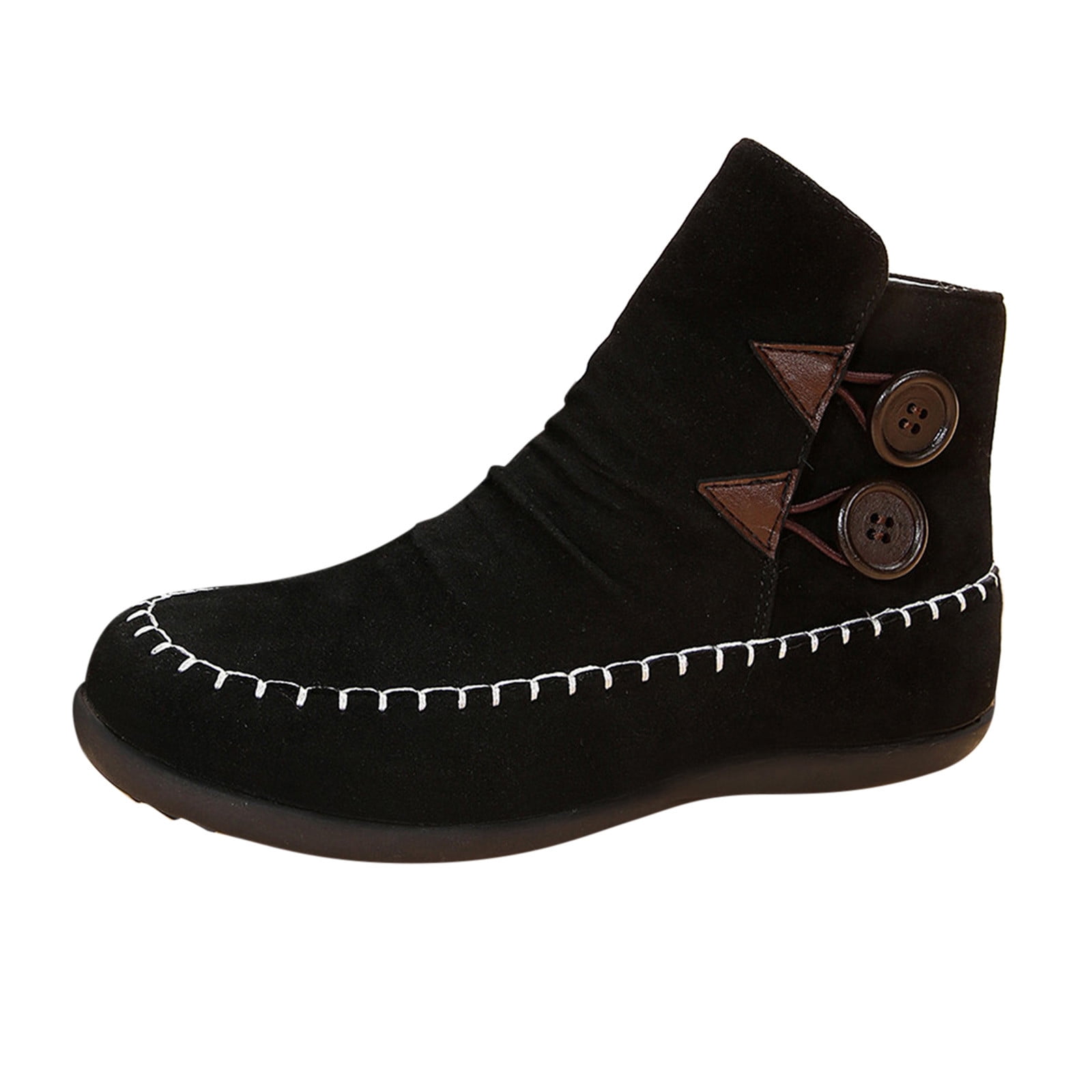 Caqnni Women's Lug Sole Platform Boots Ankle Booties Elastic Chelsea ...