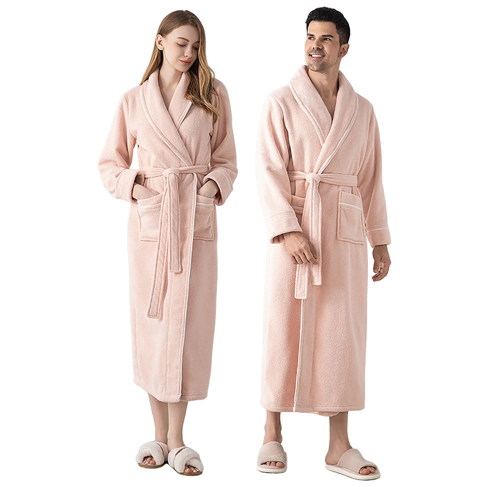 Caqnni Womens and Mens Hooded Fleece Robe Soft Womens and Mens Robe ...