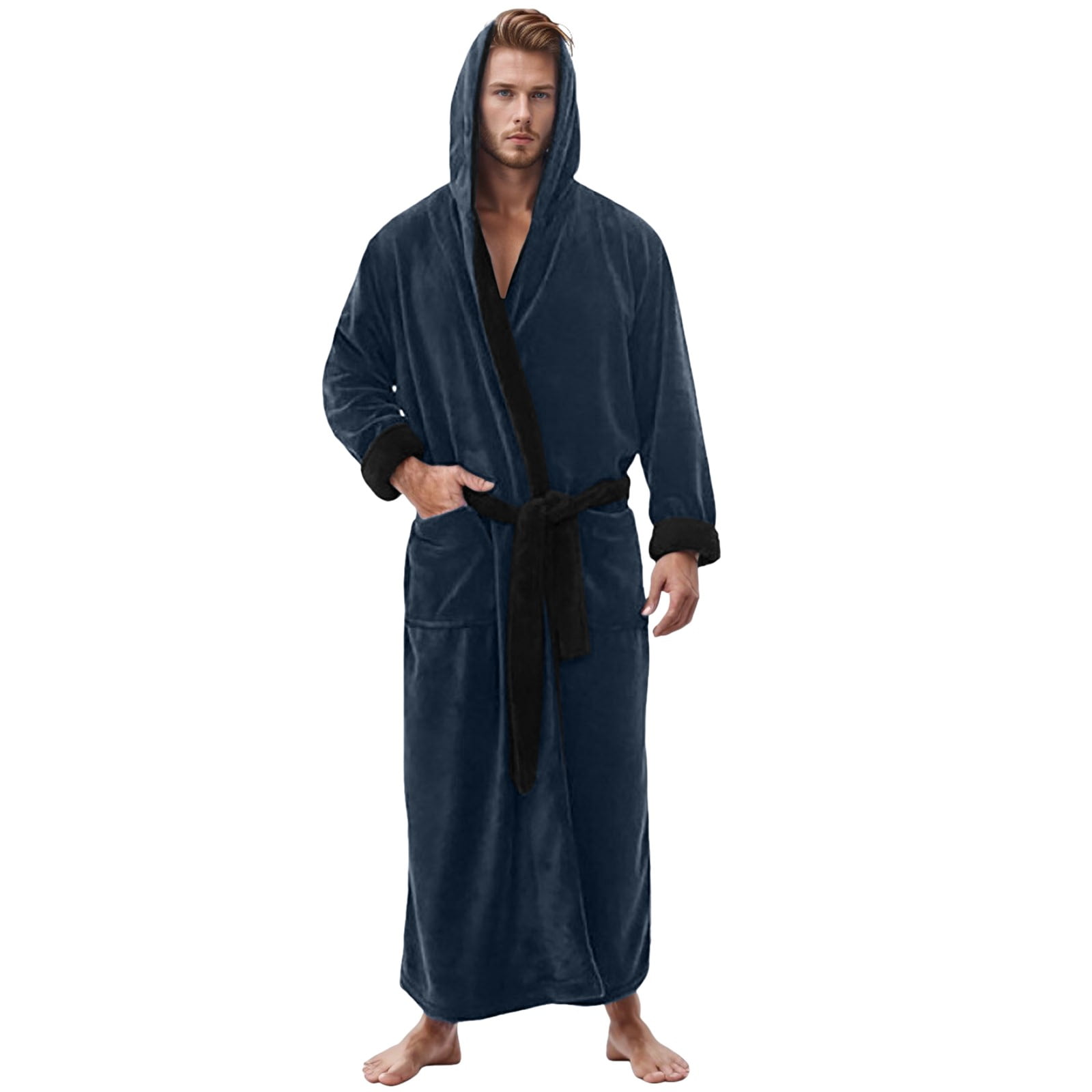 Caqnni Womens and Mens Robe with Hood Classic Terry Cloth Bathrobe for ...