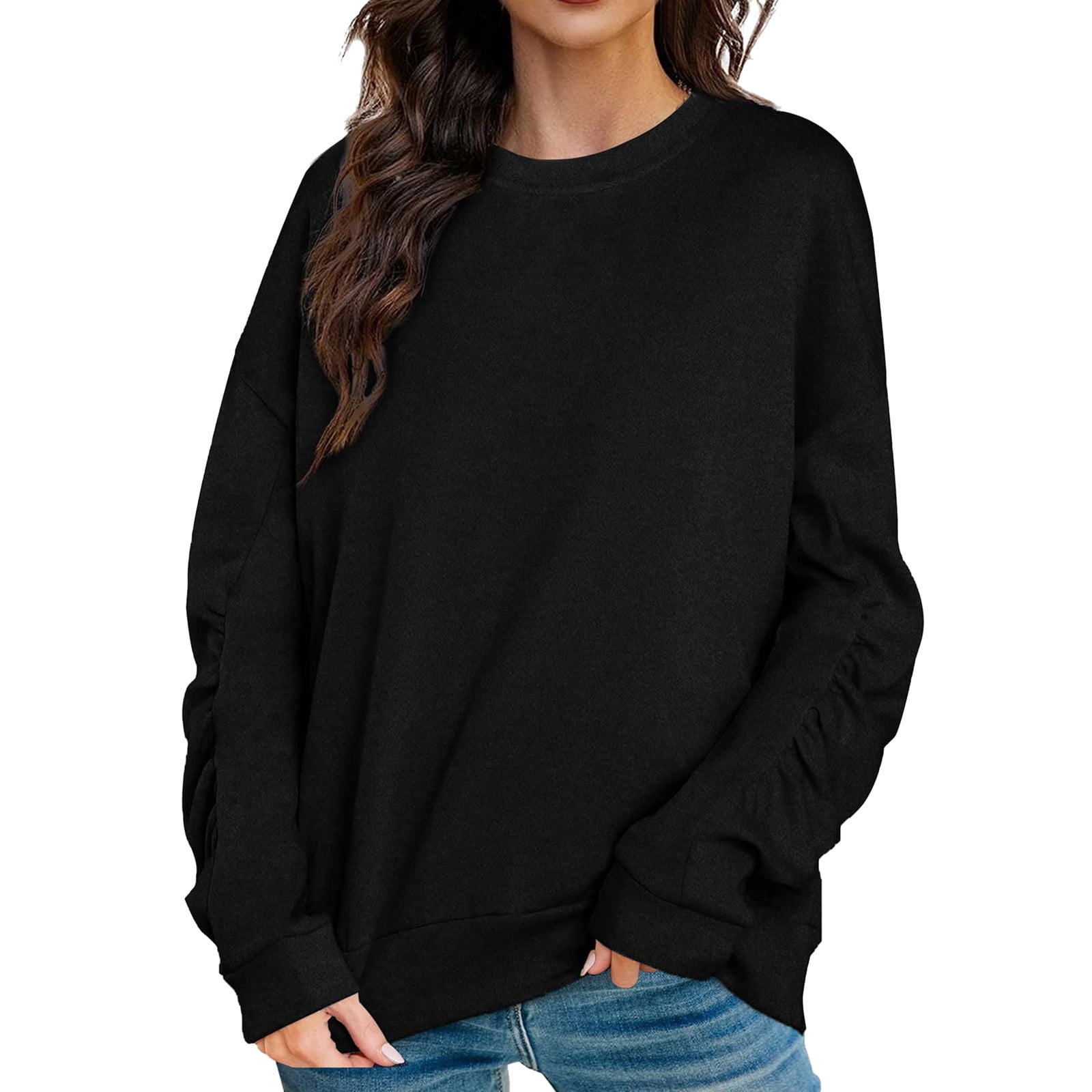 Caqnni Womens Oversized Sweatshirts Turtleneck Pullover Long Sleeve
