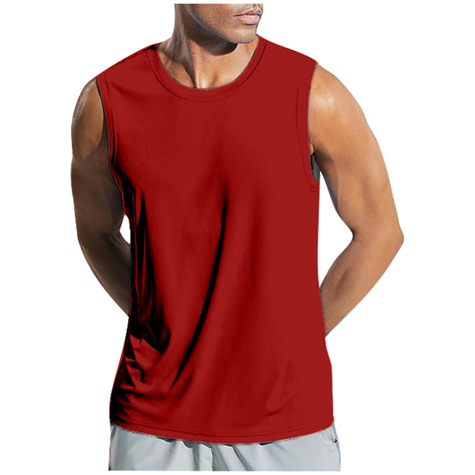 Caqnni Workout Tank Tops Men, Men's Muscle Tank Tops Sleeveless Cut Off ...