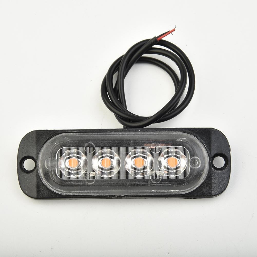 Car 12-24V 12W 4 Light LED Diode Light Trailer Truck Yellow Orange ...