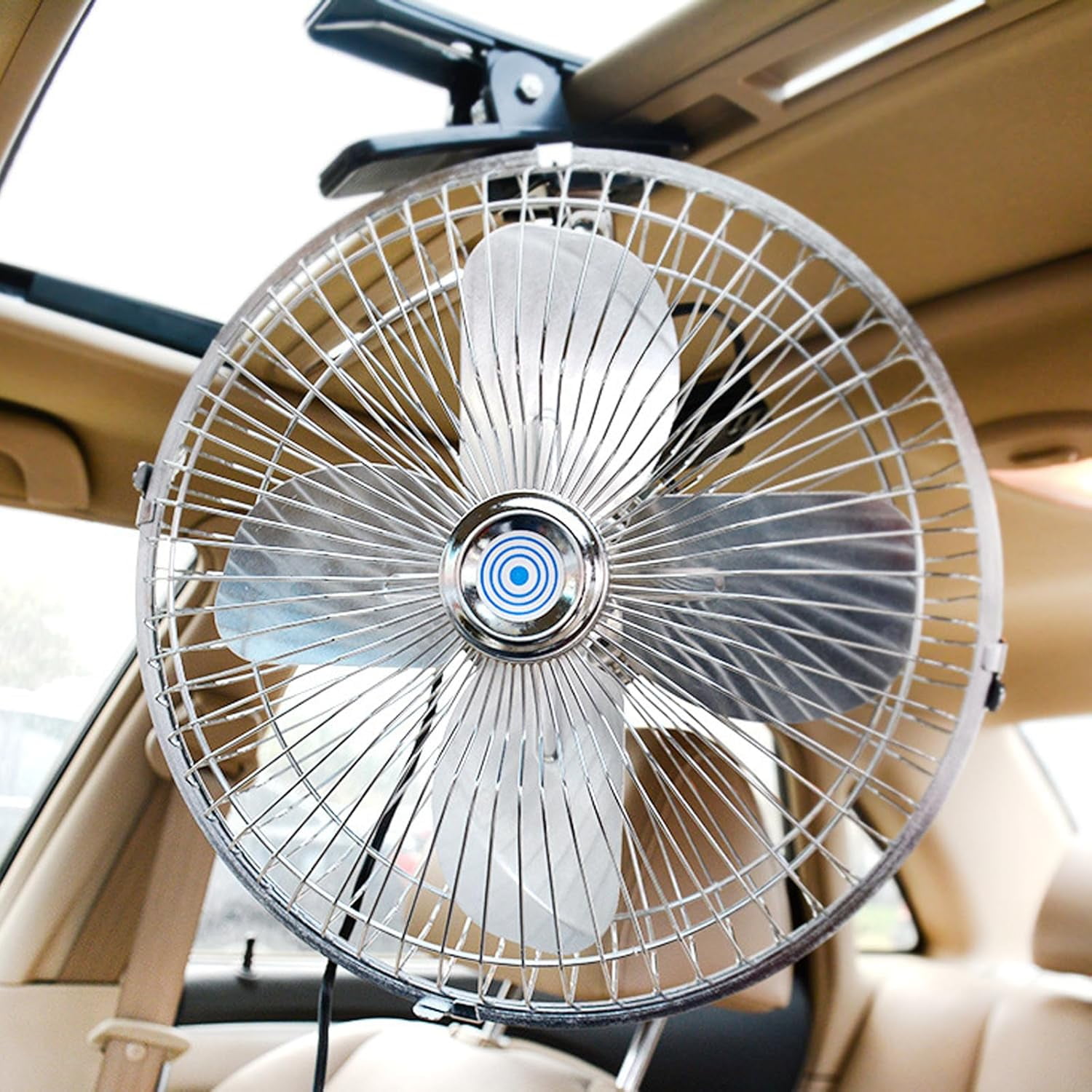 Car 12v Clip Fan,12 Volt DC 10 inch Large 360° Adjustment Metal Fans ...
