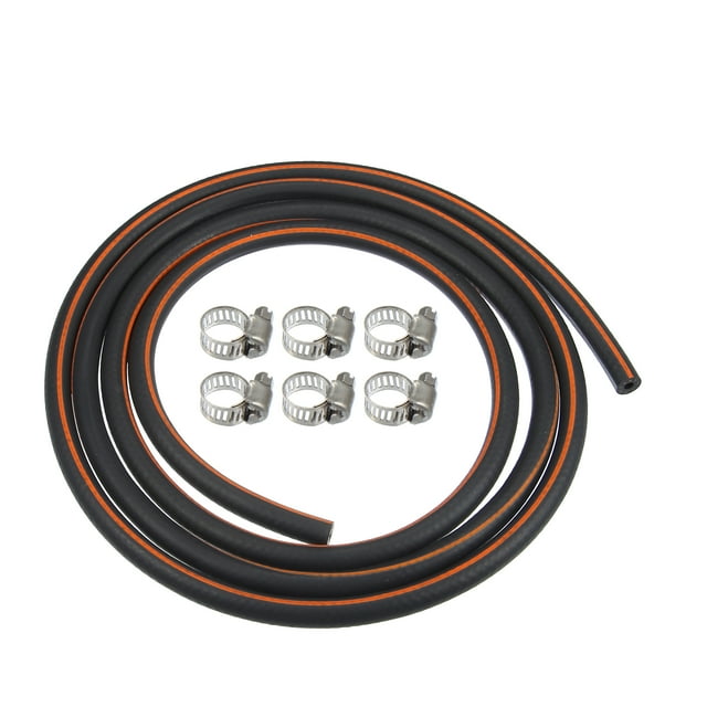 Car 3/16" ID 6.6ft Length Nitrile Rubber Fuel Line Flexible Gas Line ...
