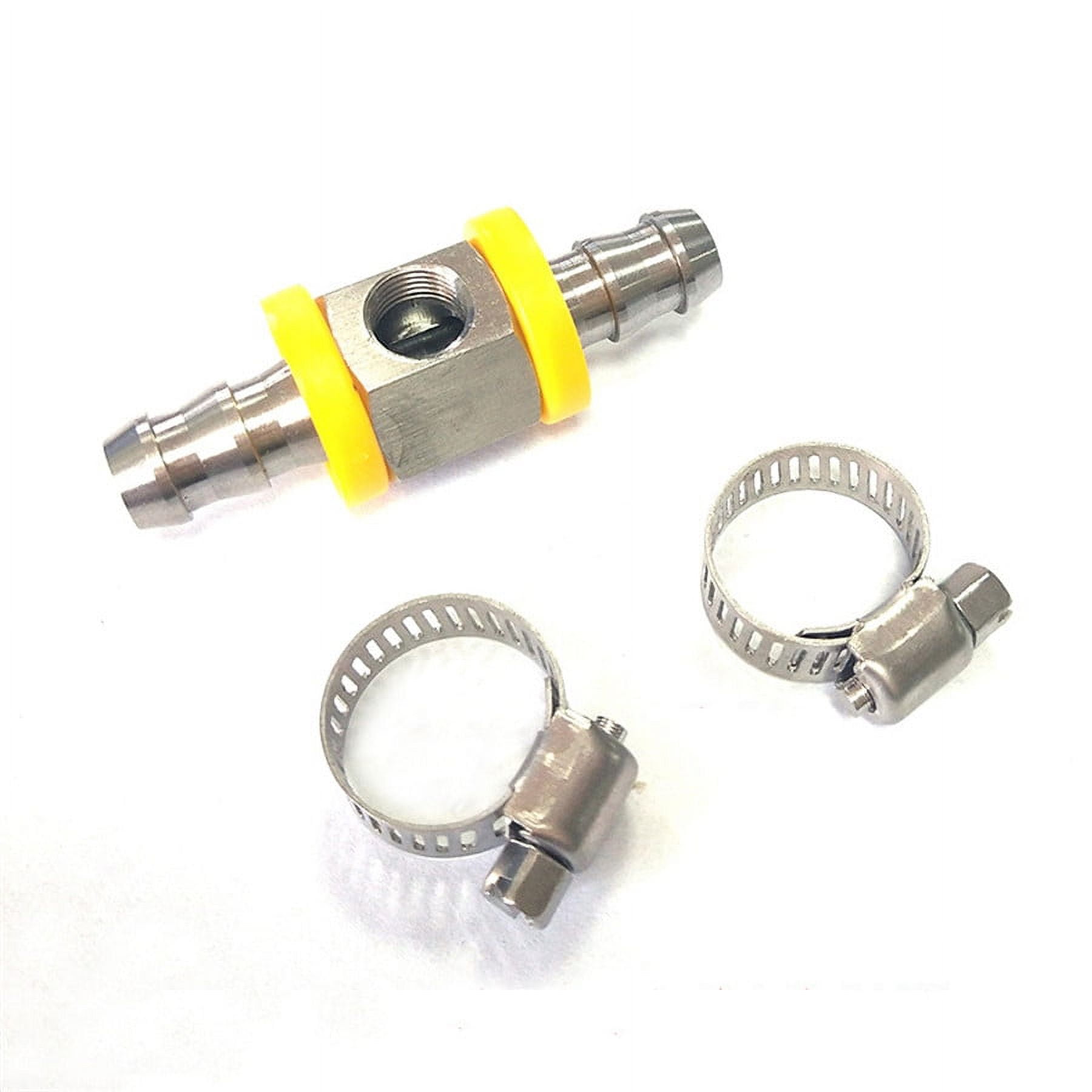 Car 3/8" 5/16" Fuel Line Fuel Pressure Gauge Sensor T-Fitting Adapter ...