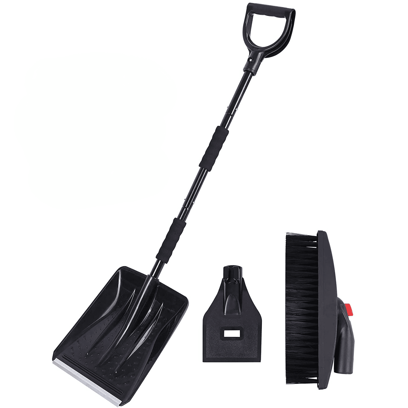 Car 3-in-1 Replaceable Heads Snow Brush Kit - Portable Snow Removal ...