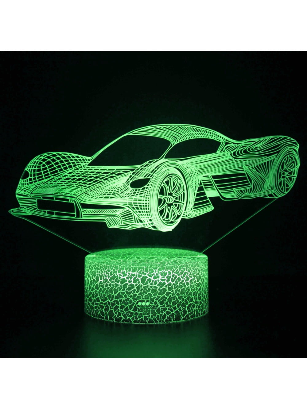 Car 3D Night Light for Kid Sports Racing Illusion Optical Bedside Lamp ...