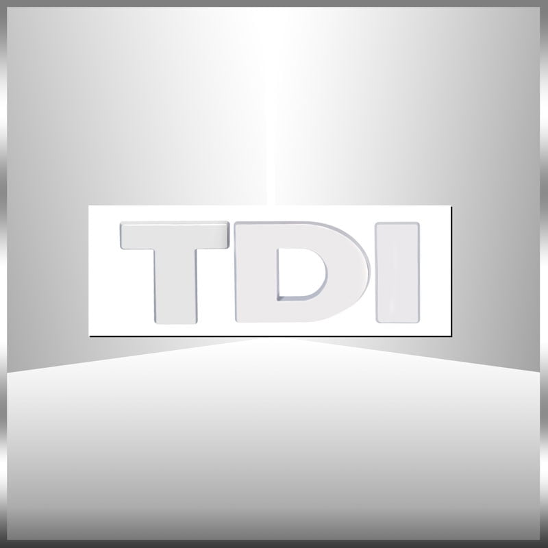 Car 3D Sticker TDI Emblem Front Grille Sticker Fender Tail Metal Car ...