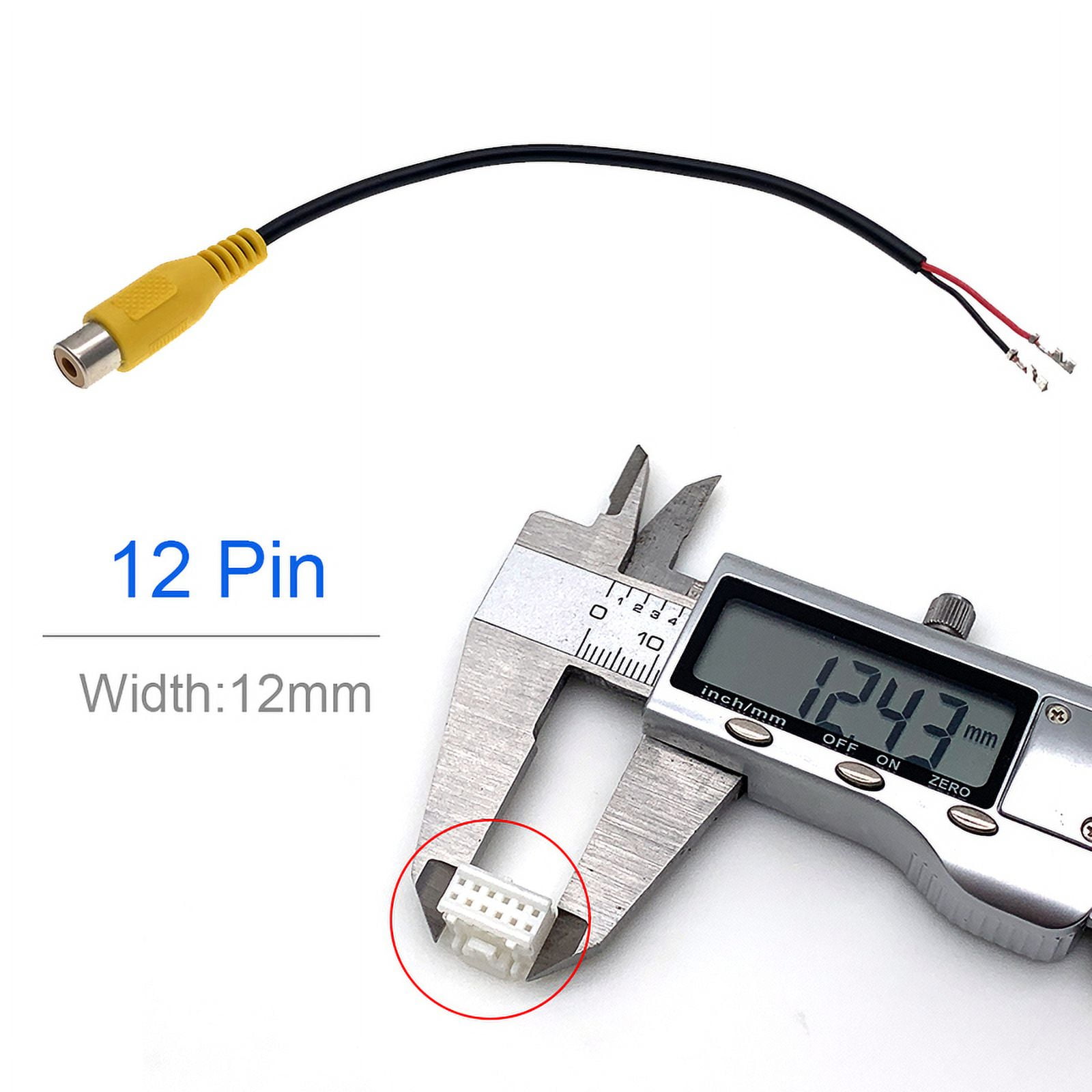 Car 4 6 8 10 12 Pin DIY Universal RCA 4G AUX Camera Video Input Cable ...