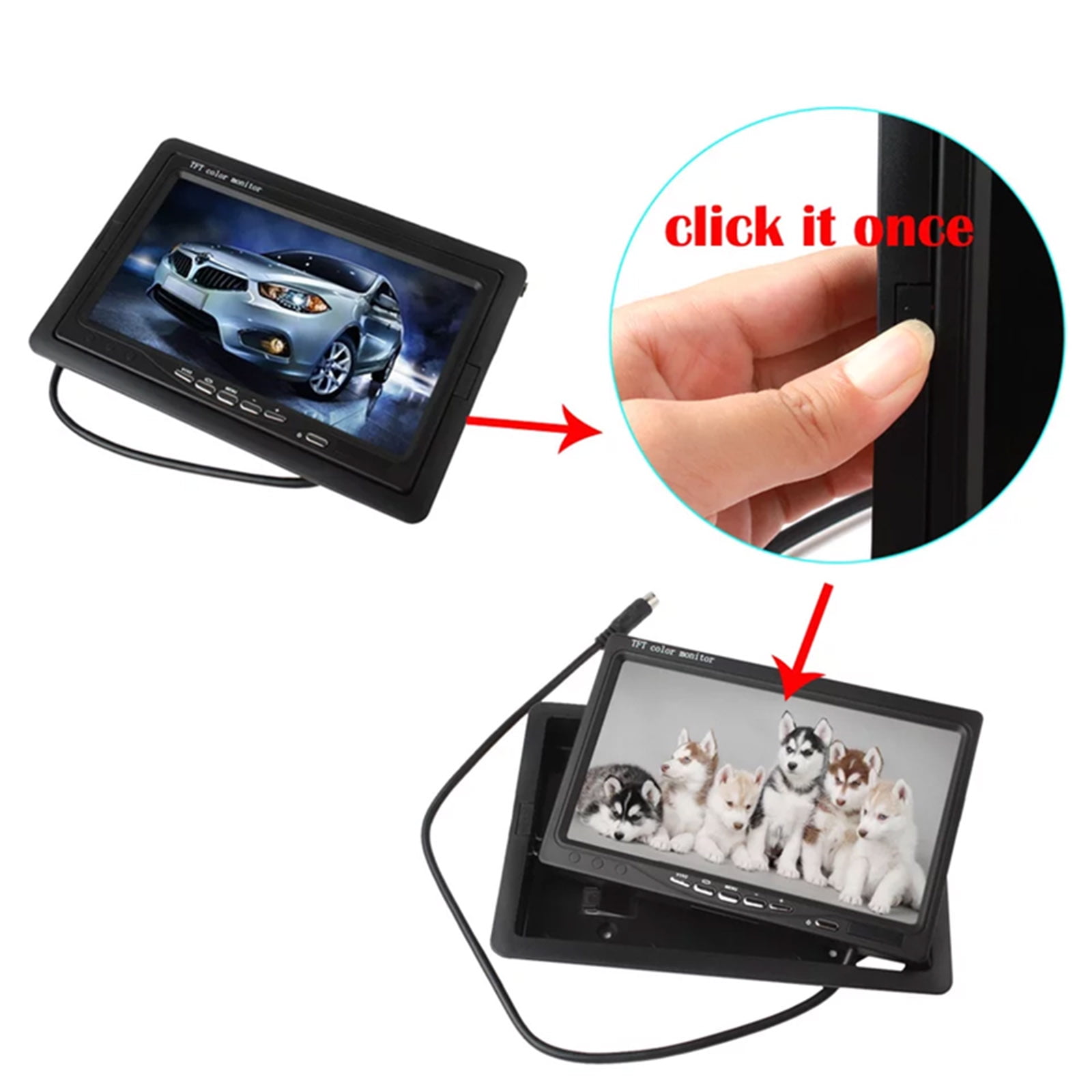 Car ,7 Inch Car Screen 1024x600 Display Built-in Bus Display Screen Rv ...
