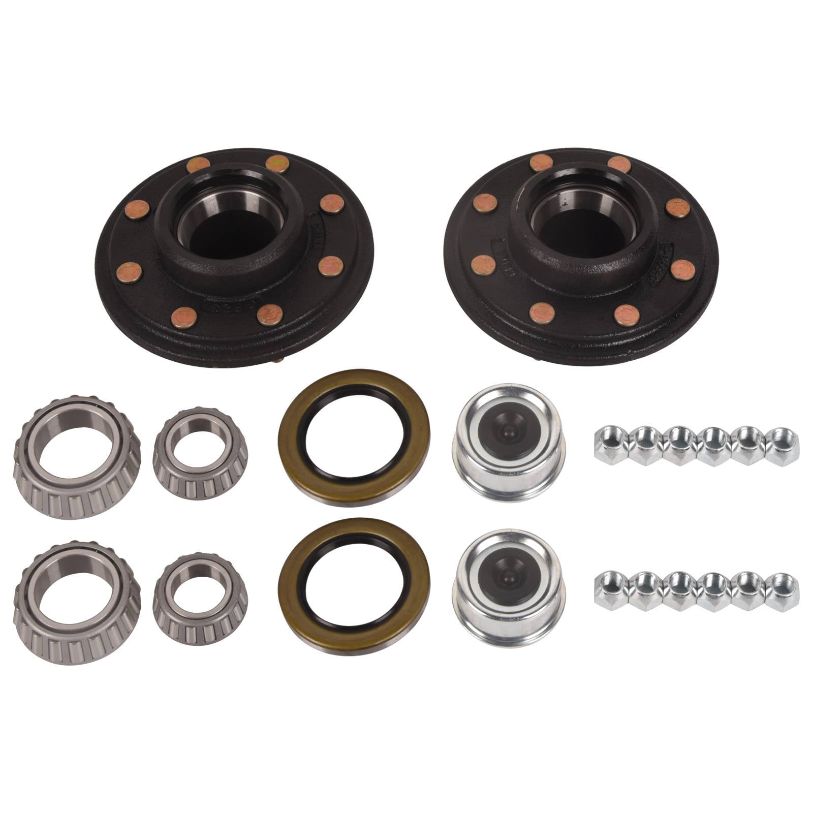 Car 8 Lug Trailer Idler Hub Kits 8 on 6.5 8x6.5 for 7000 lbs Axle 2PCS ...