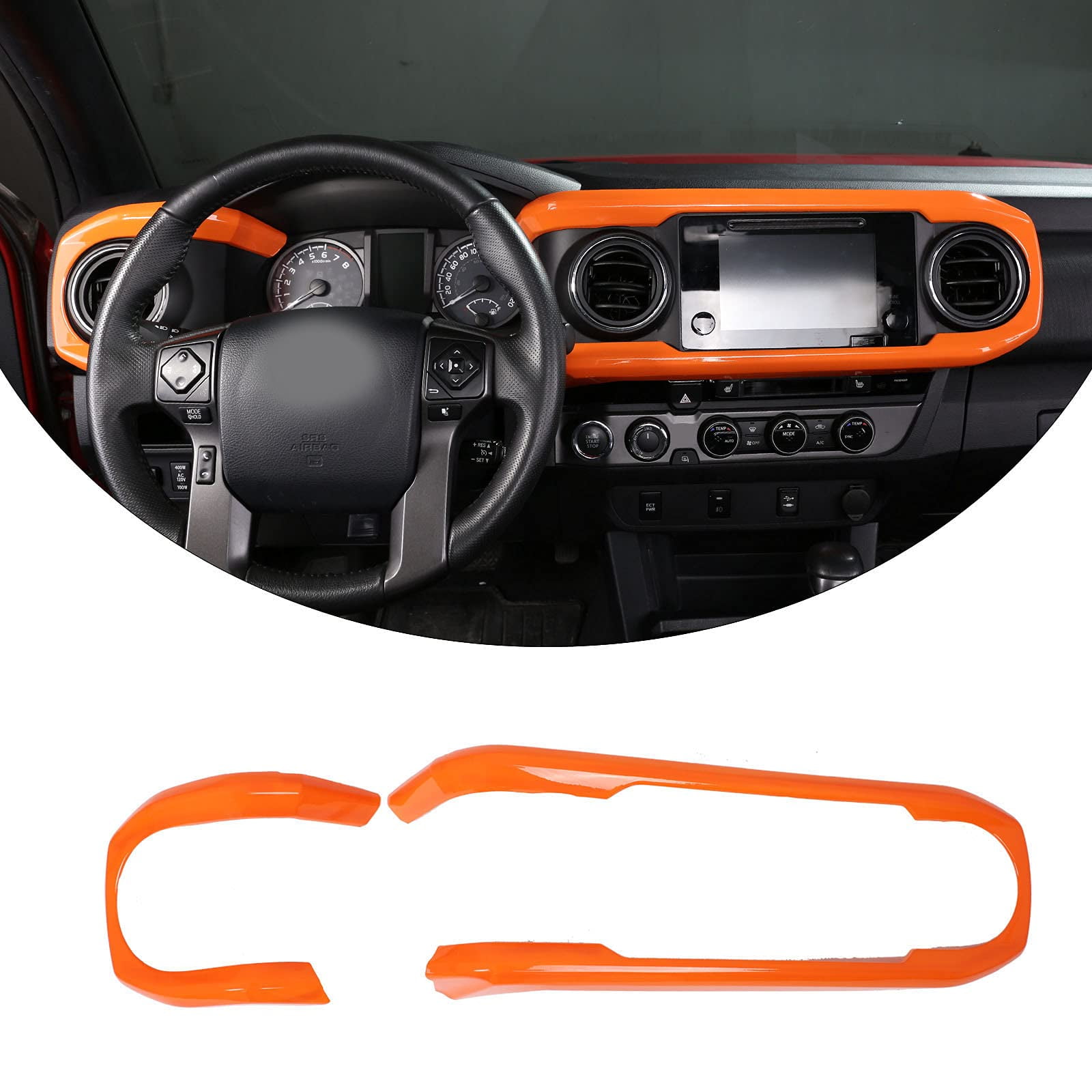 Car ABS Inner Look Central Console Dashboard Panel Cover Trim Fit for ...