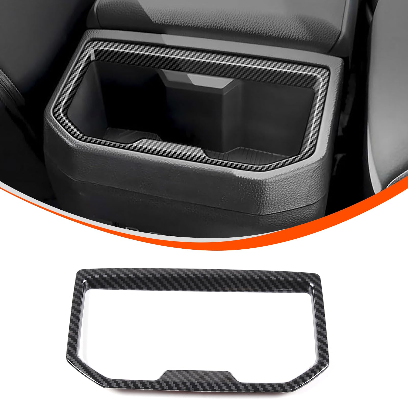 Car ABS Inner Rear SSF20 Row Cup Holder Trim Panel Stickers,Compatible ...