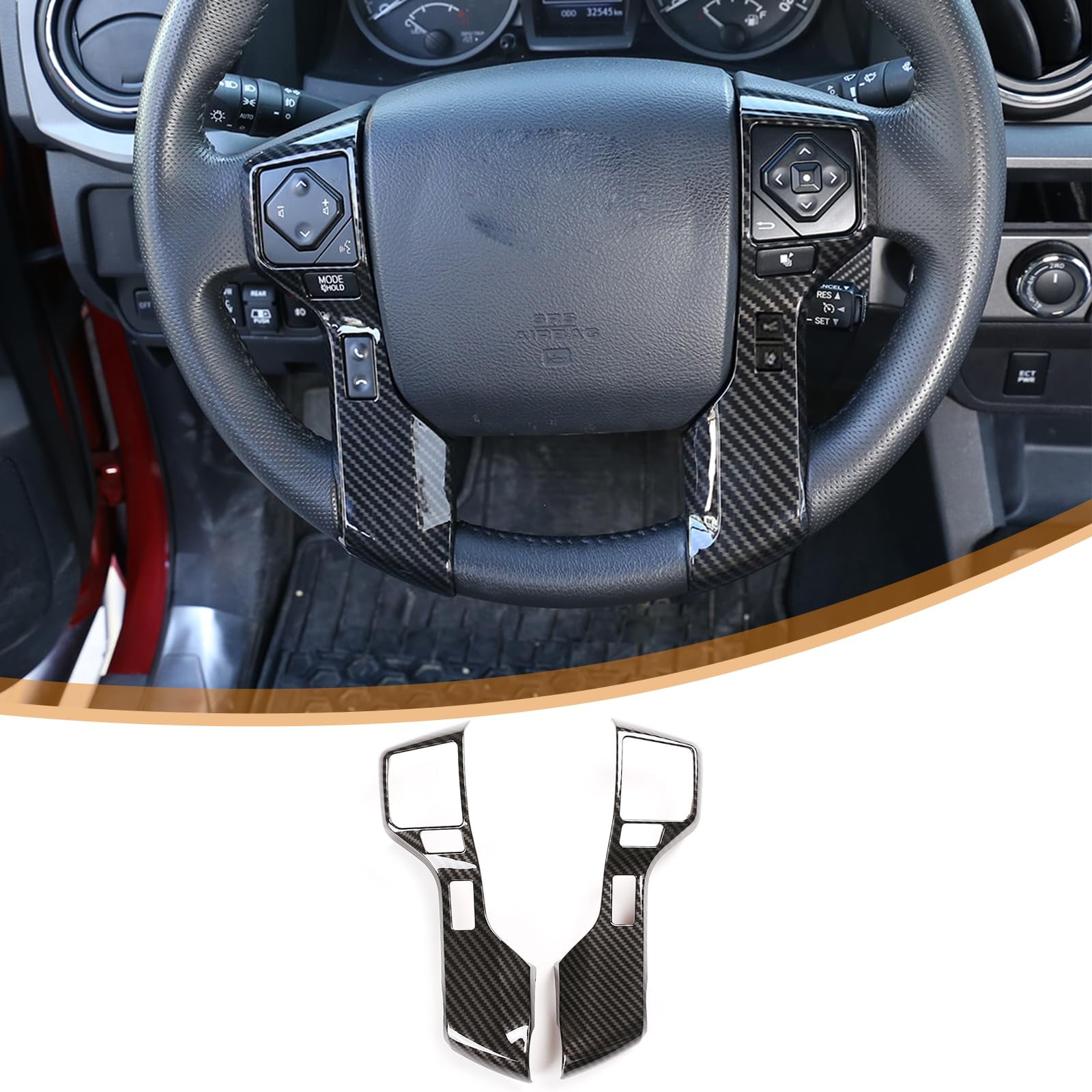 Car ABS Steering Wheel IFF17 Moulding Cover Trim for Tacoma 2016 2017 2018 2019 2020 2021 2022 ...