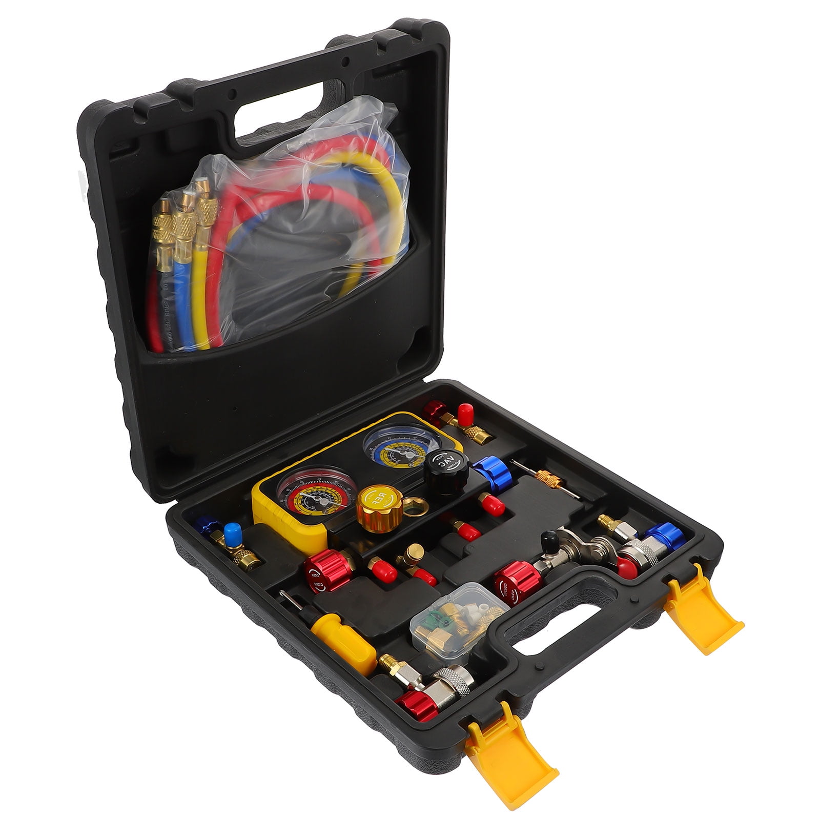 Car AC Manifold Kit Diagnostic A/C Tool Refrigerant Voltage Recharge ...